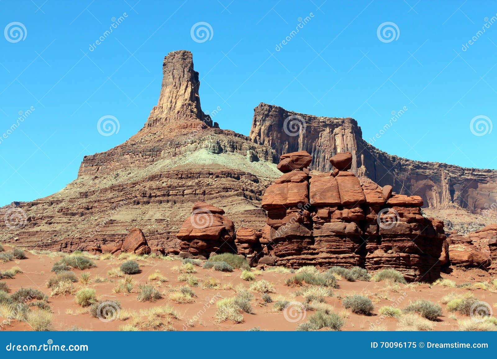 Rock monuments stock image. Image of monuments, moab - 70096175