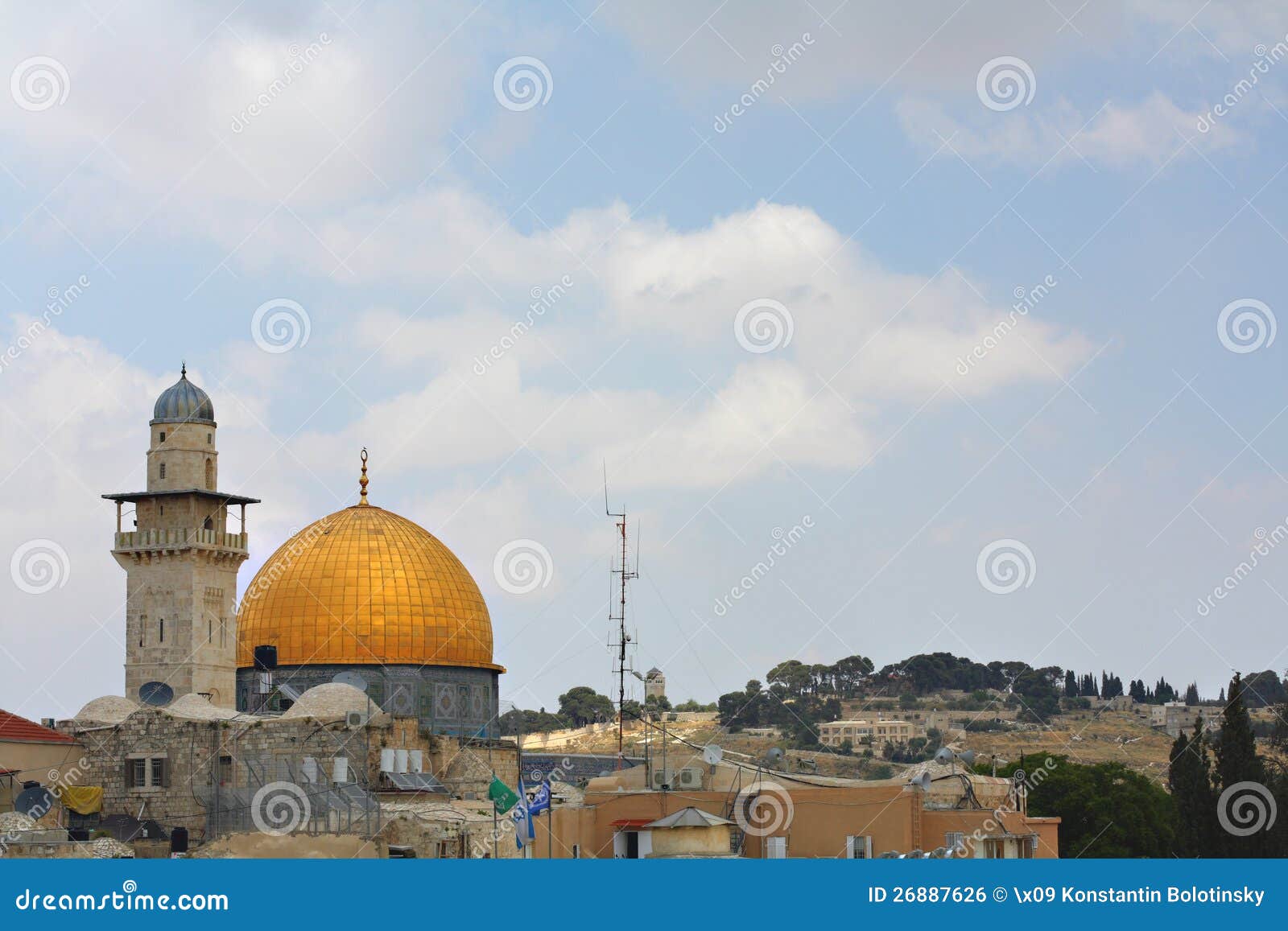 Rock Mosque stock photo. Image of alaqsa, ancient, dome - 26887626
