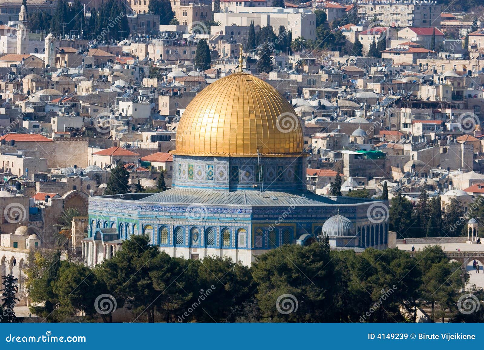 Rock mosque stock image. Image of architecture, golden - 4149239
