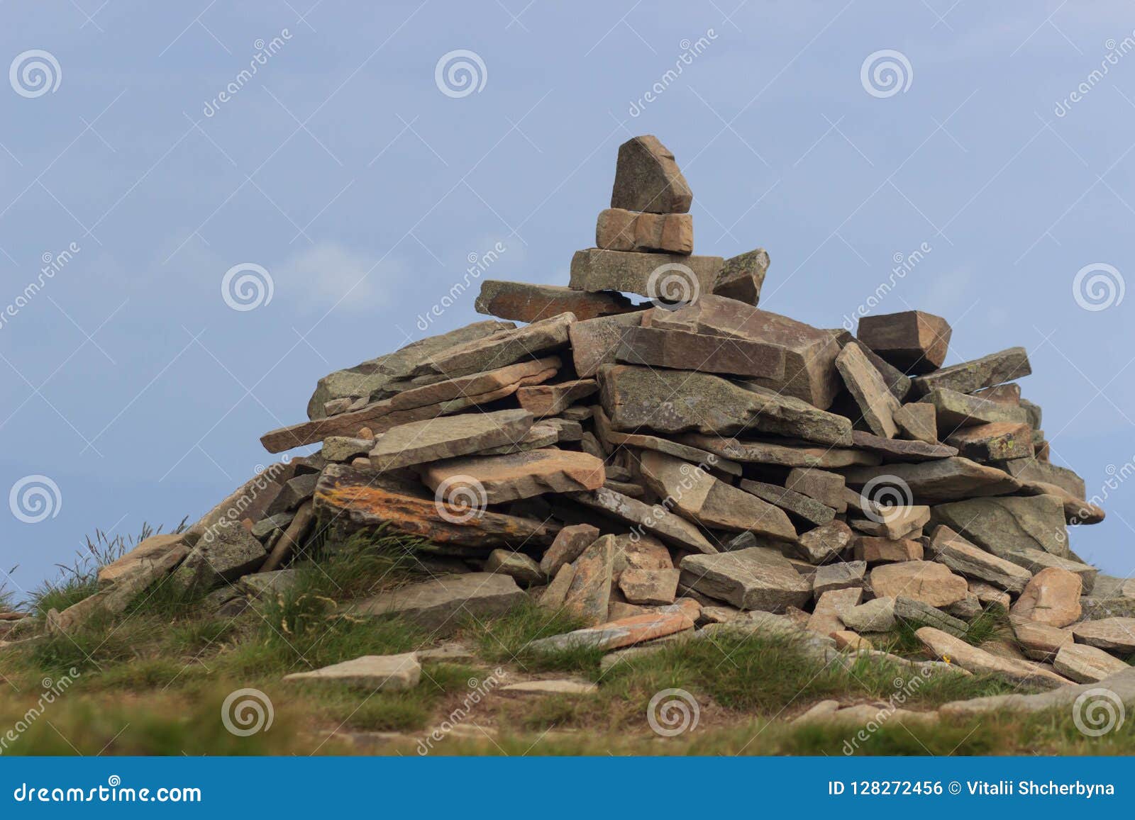 Rock on the mountain stock photo. Image of mountain - 128272456