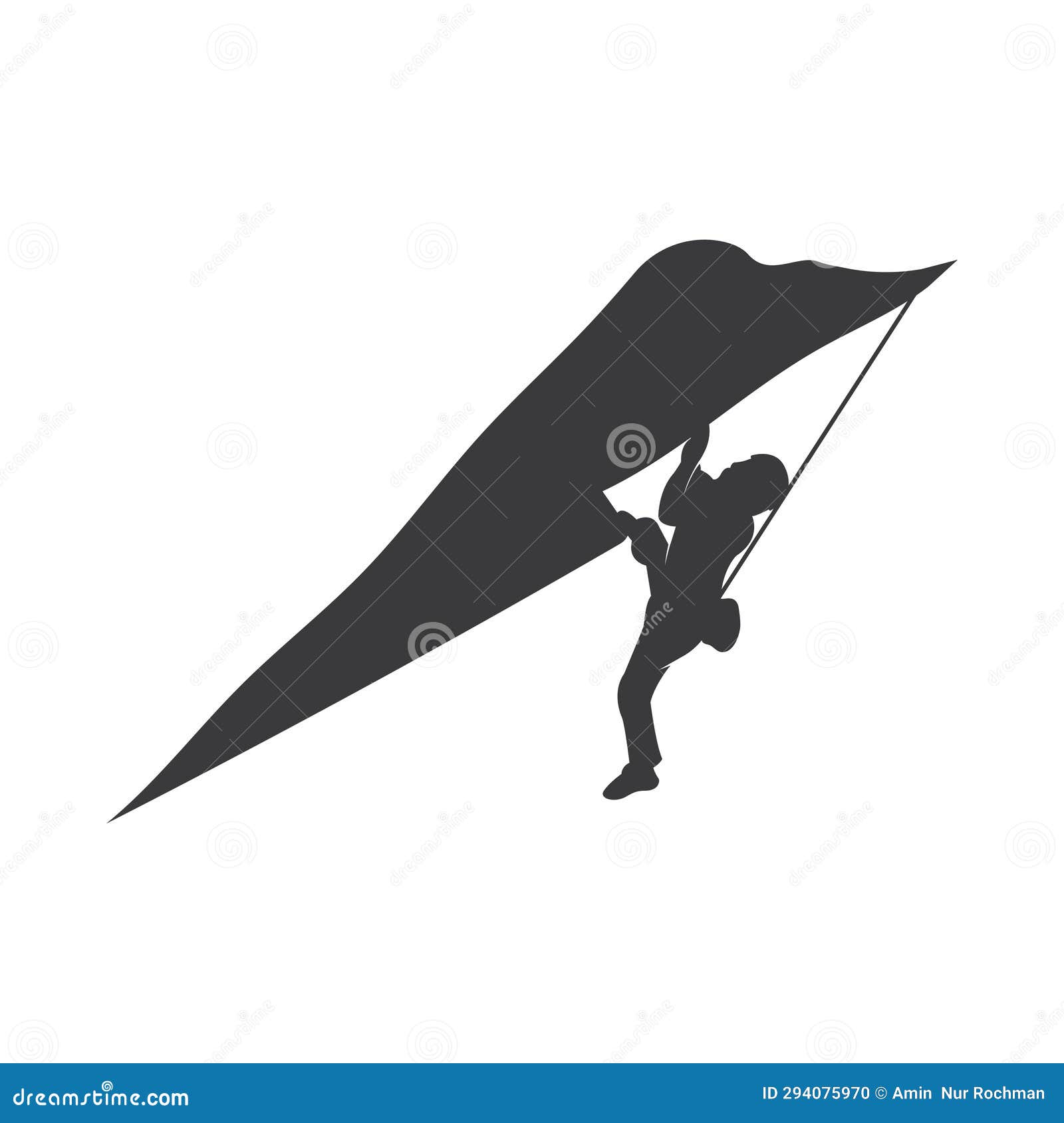 Rock Mountain Climbing Logo Template Vector Illustration Stock ...