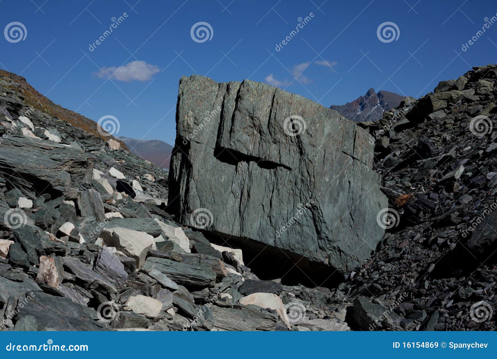 Rock on mountain side stock image. Image of area, mountain - 16154869