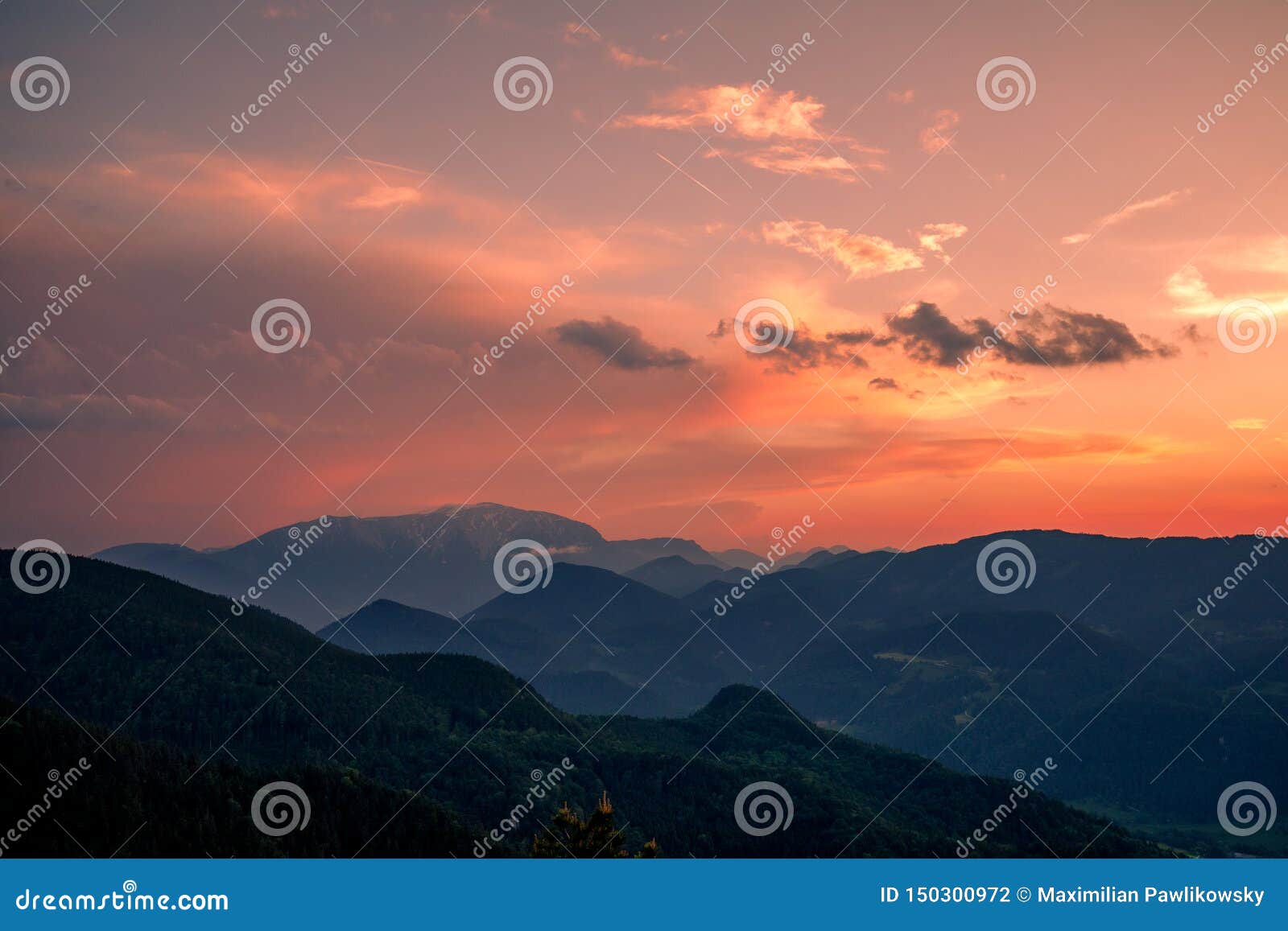 Rock on the Mountain Top at Sunset Stock Photo - Image of hill, sunny ...
