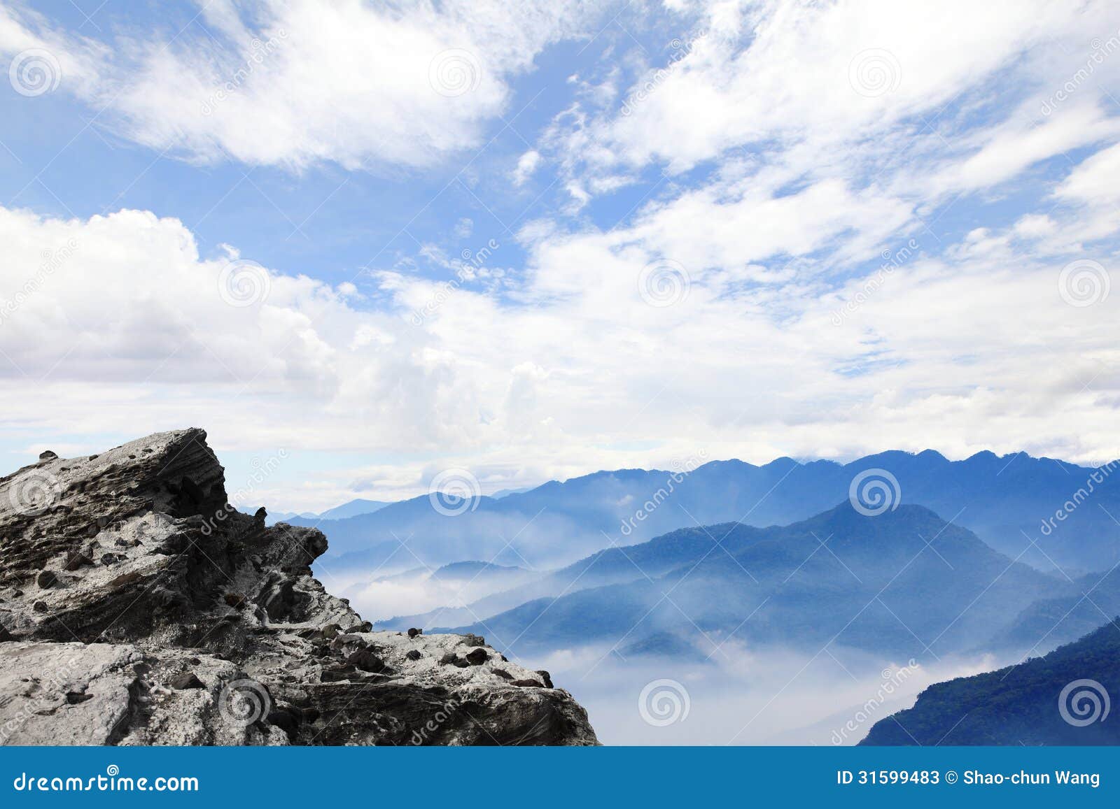 Rock and mountains stock image. Image of ridge, mist - 31599483