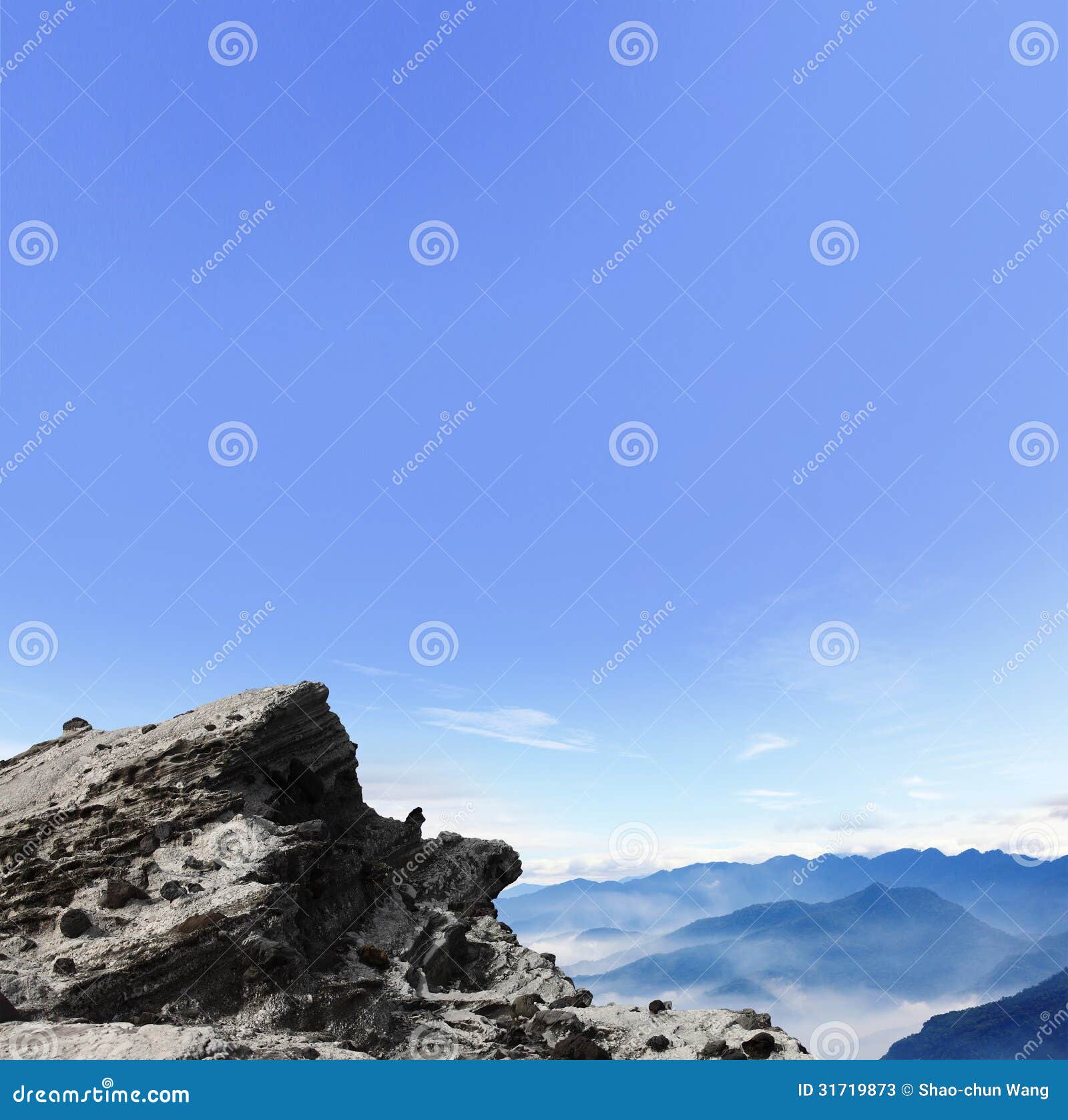 Rock and mountains stock image. Image of land, mist, scenic - 31719873