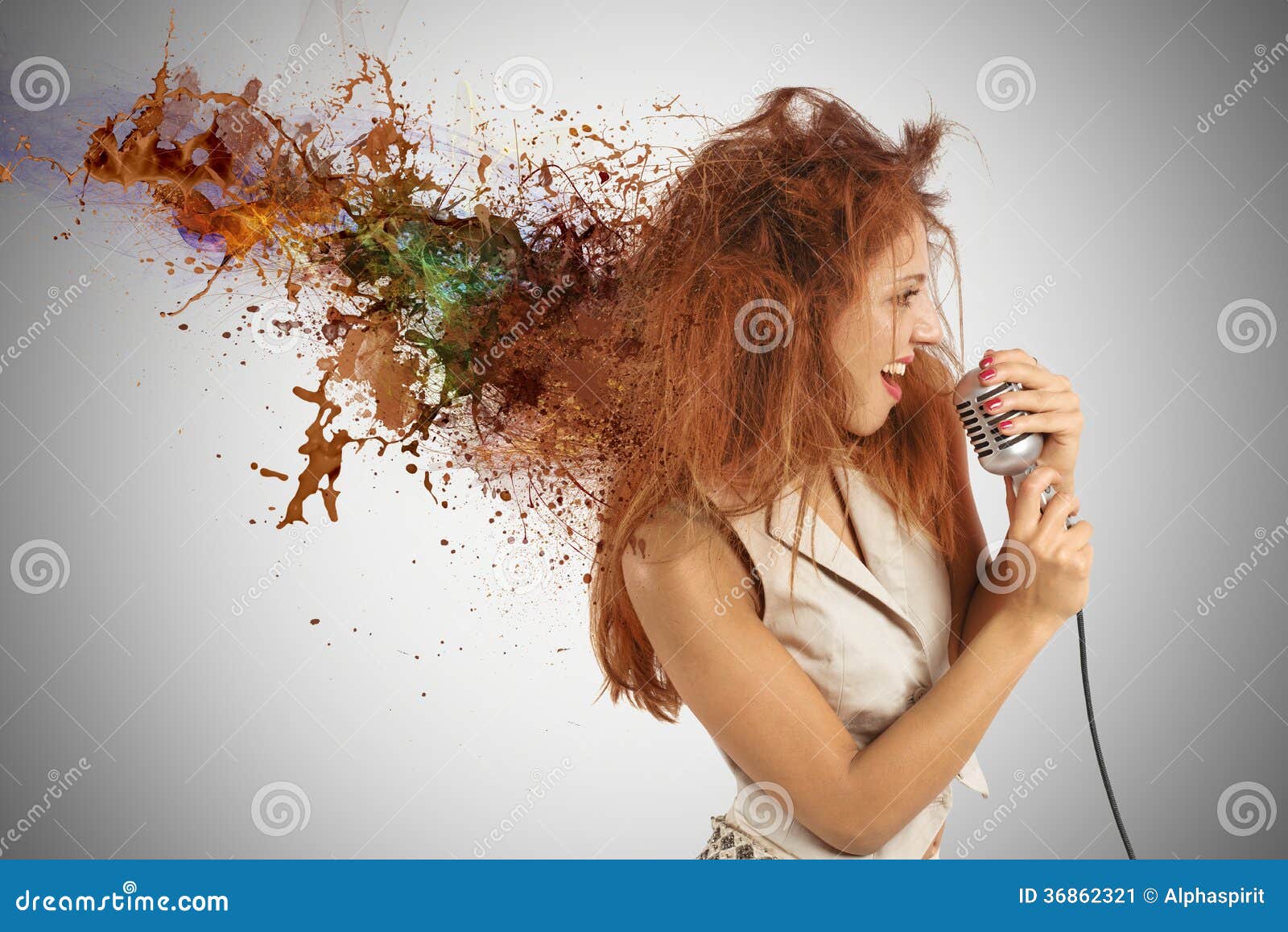 Rock music stock image. Image of girl, energy, fashion - 36862321