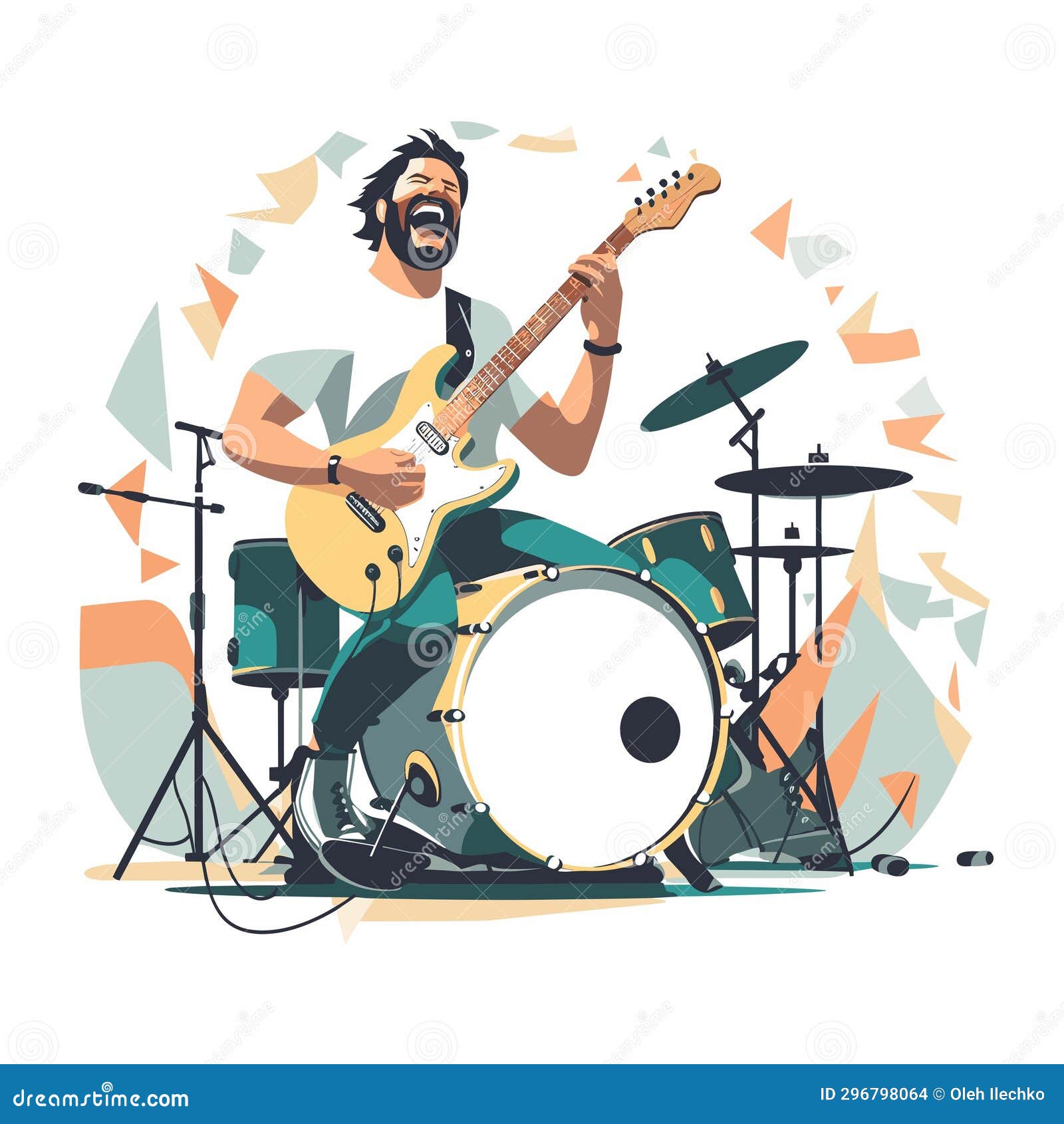 Rock Music Fan Vector Flat Minimalistic Isolated Illustration Stock ...