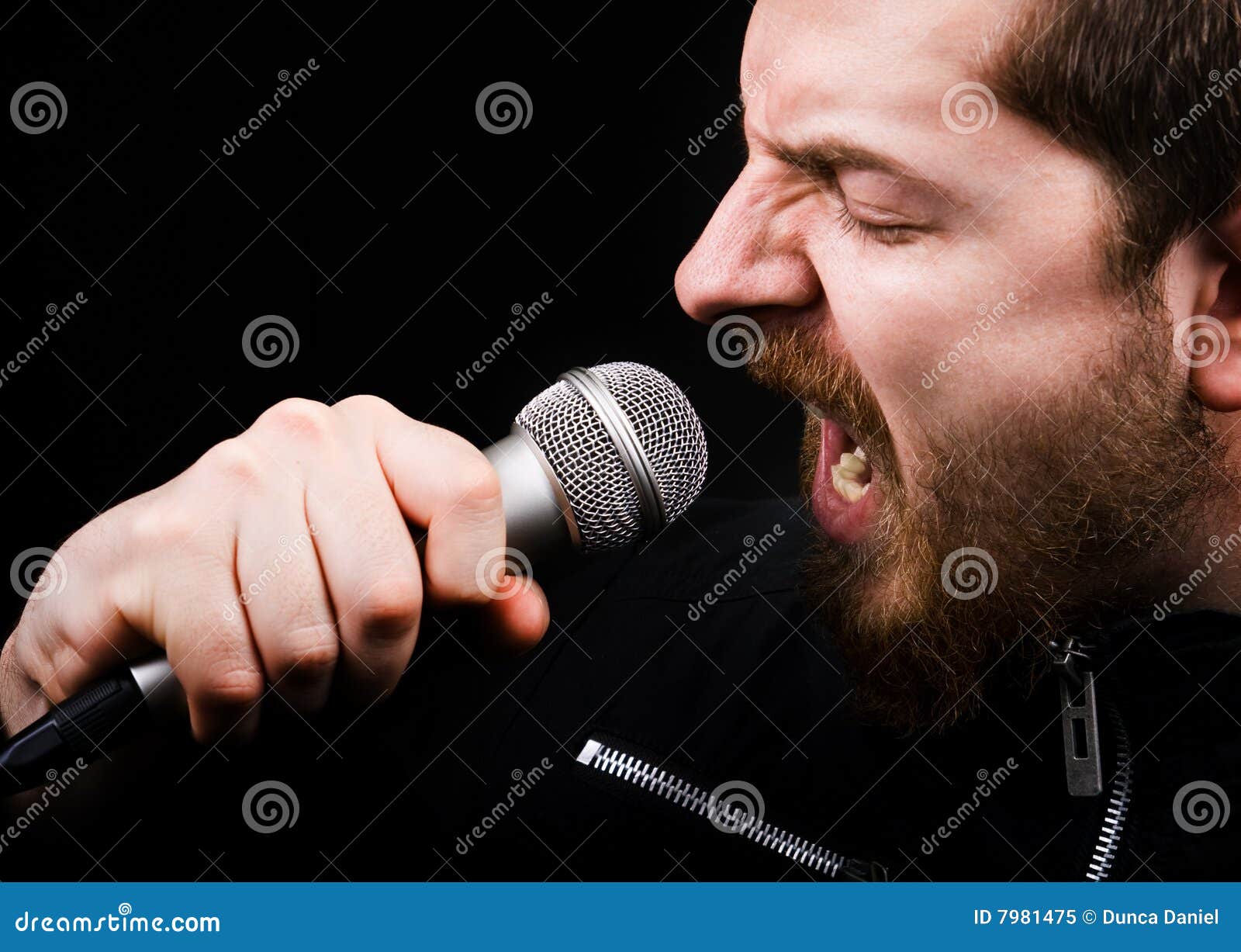 Rock music male singer stock image. Image of portrait - 7981475