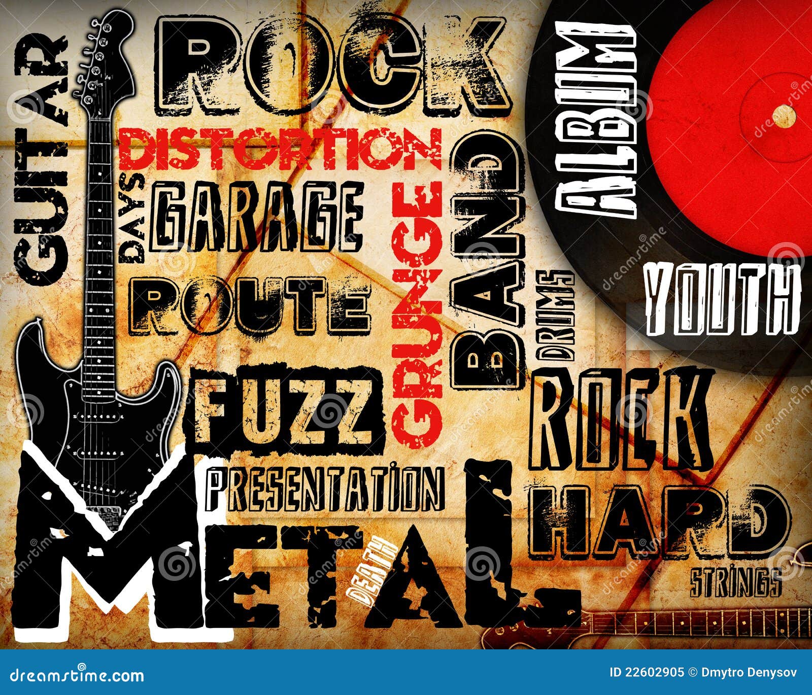 Rock Music poster stock illustration. Illustration of band - 22602905
