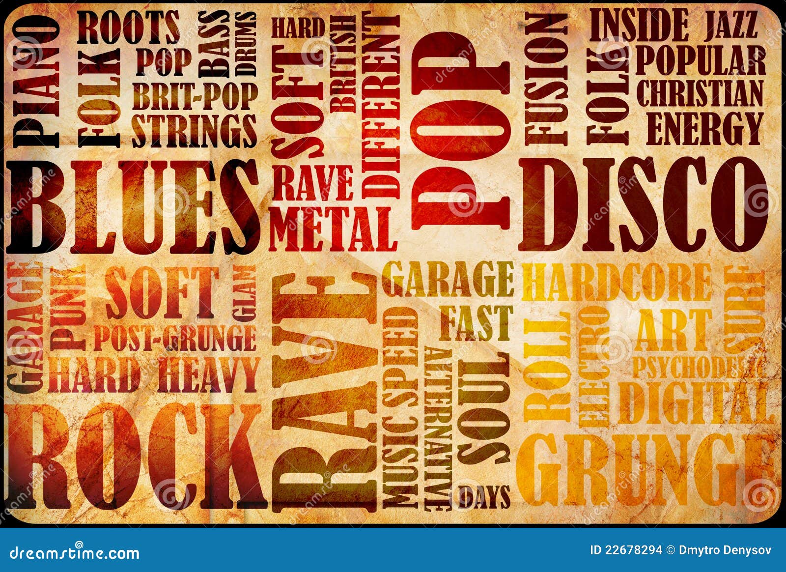 Rock Music poster stock illustration. Illustration of cover - 22678294