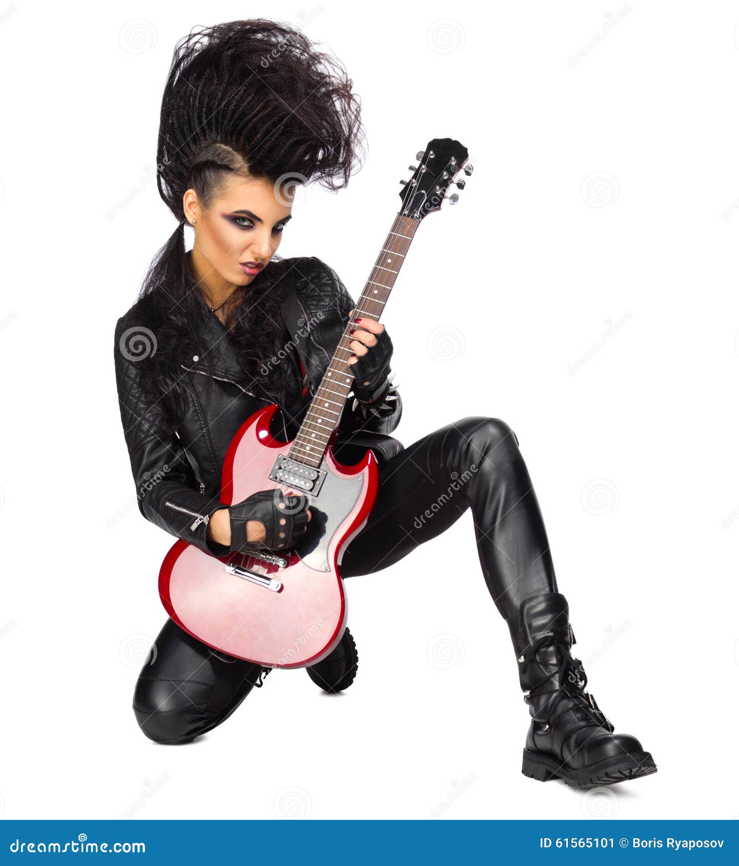 Rock Musician in Leather Clothing Stock Image - Image of human, leather ...