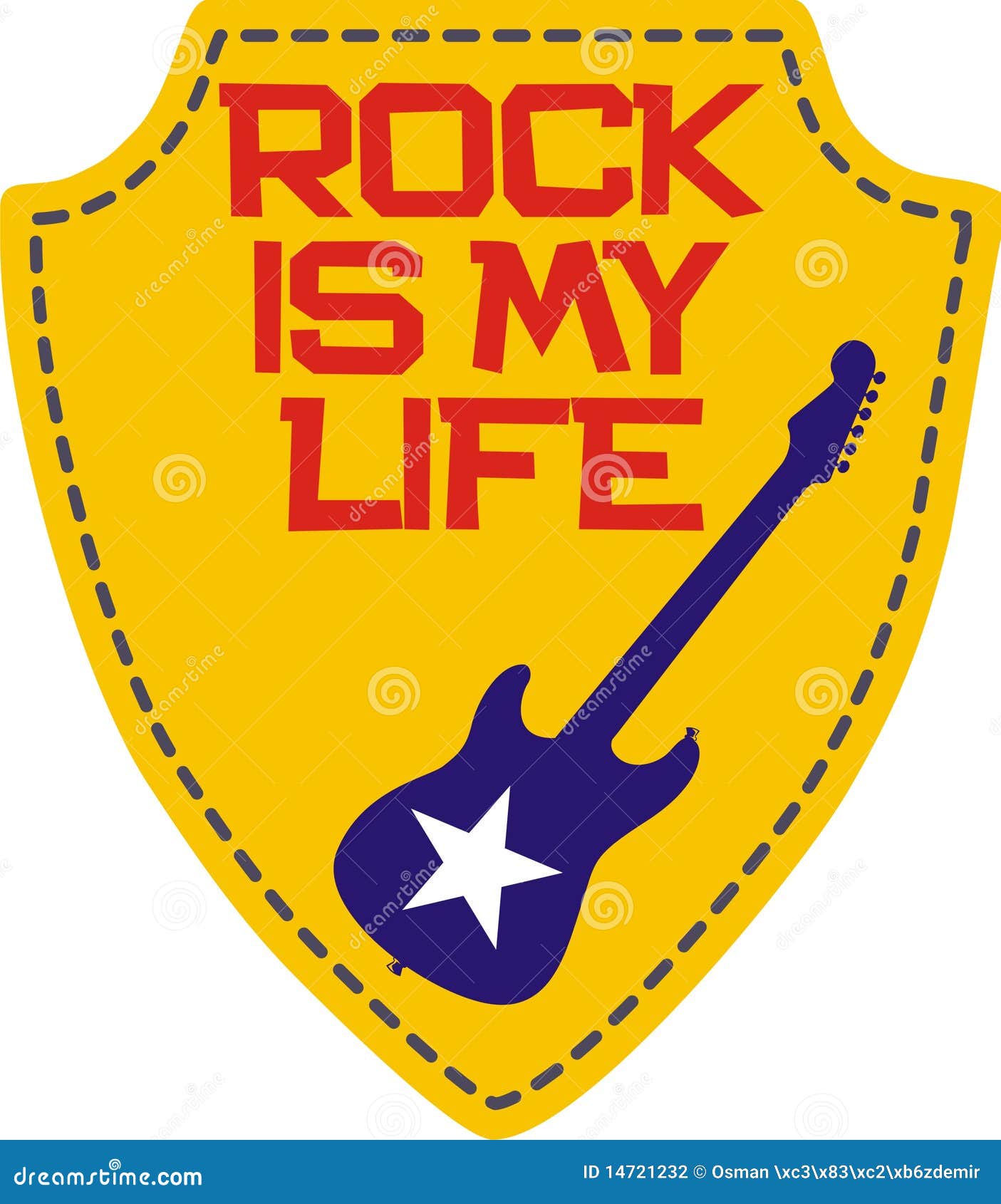 Rock is my life stock vector. Illustration of cutout - 14721232