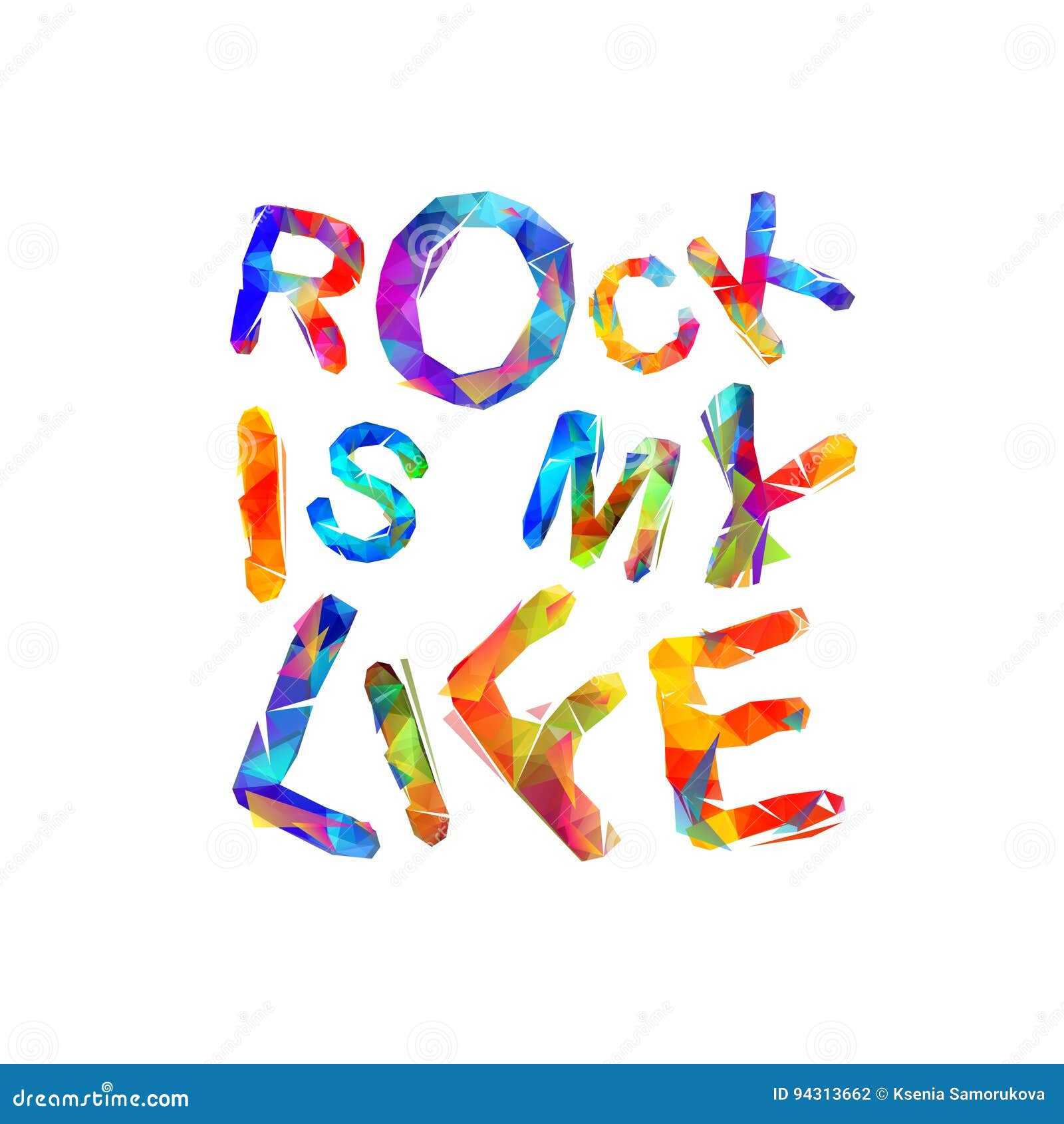 Rock is my life. Vector stock vector. Illustration of sound - 94313662