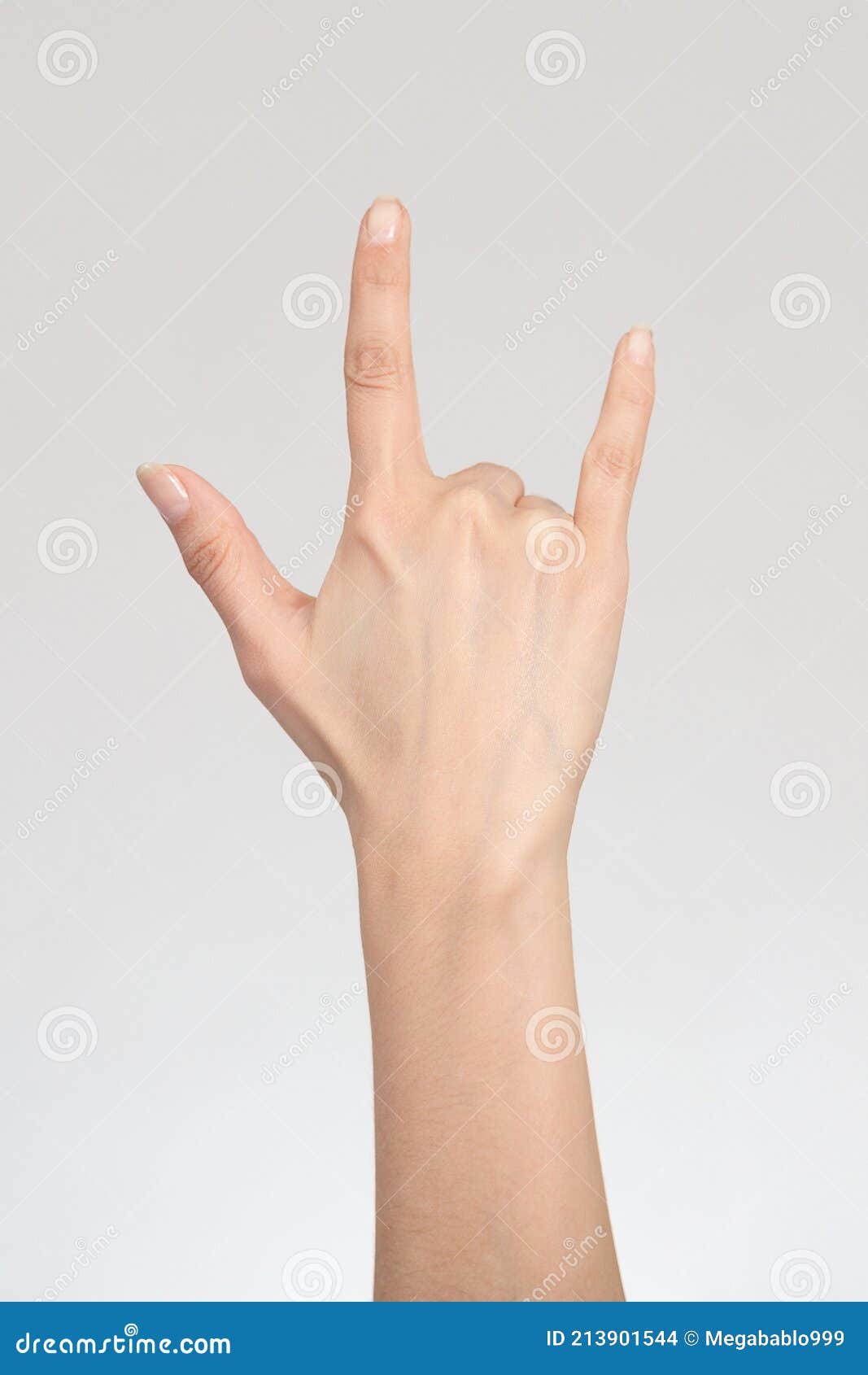 Rock N Roll Gesture Isolated on White Background Stock Photo - Image of ...