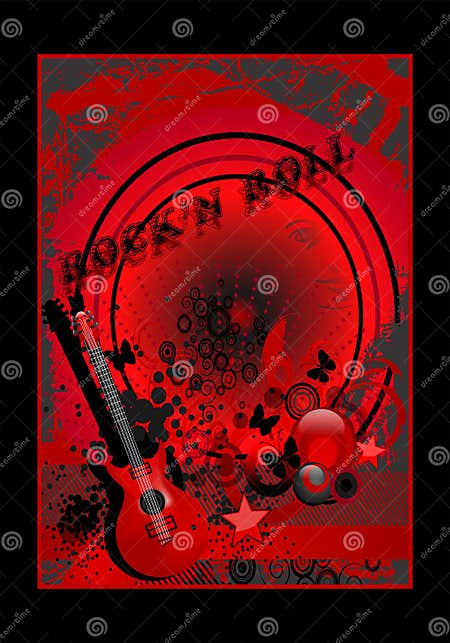 Rock N Roll Poster, Cdr Vector Stock Vector - Illustration of rock ...