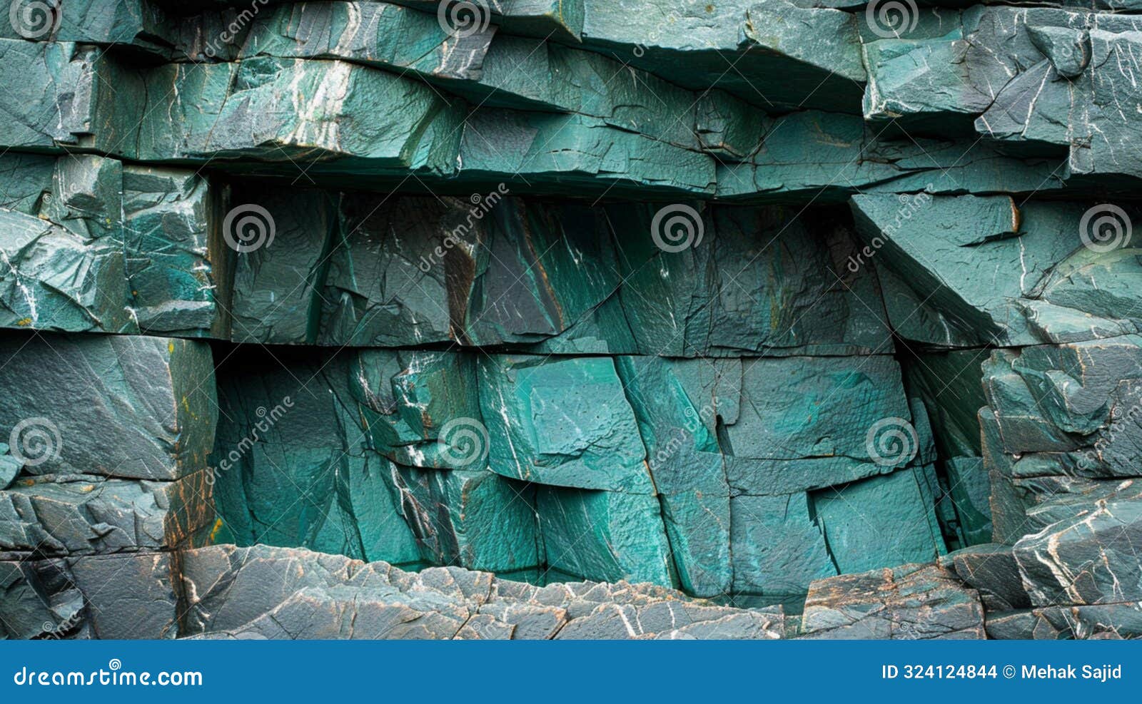 Rock Niche Dark Blue Rough Surface Meteor Mountain Stock Illustration ...