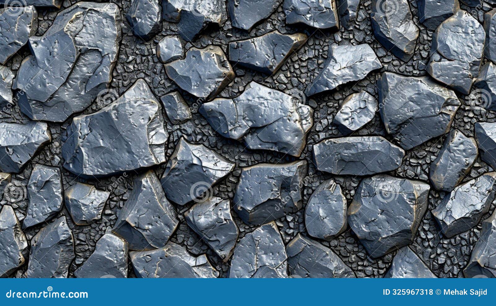 Rock Niche Dark Blue Rough Surface Meteor Mountain Stock Illustration ...