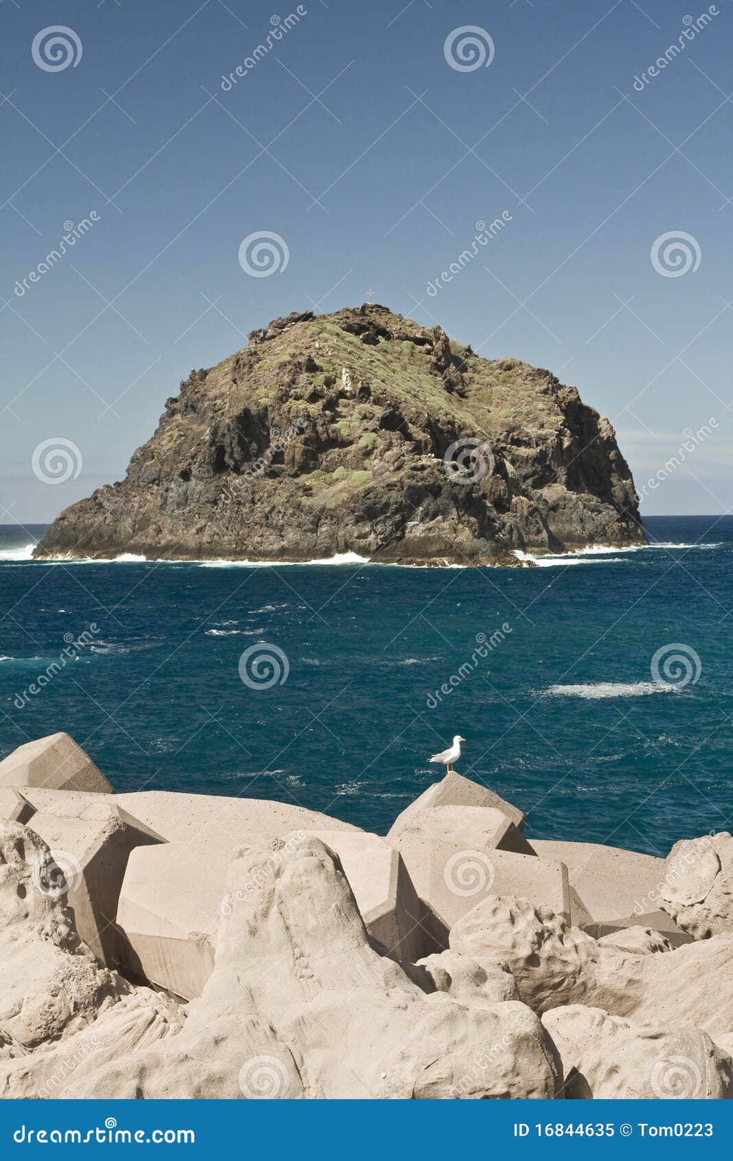 Rock in the ocean stock image. Image of coast, tropical - 16844635