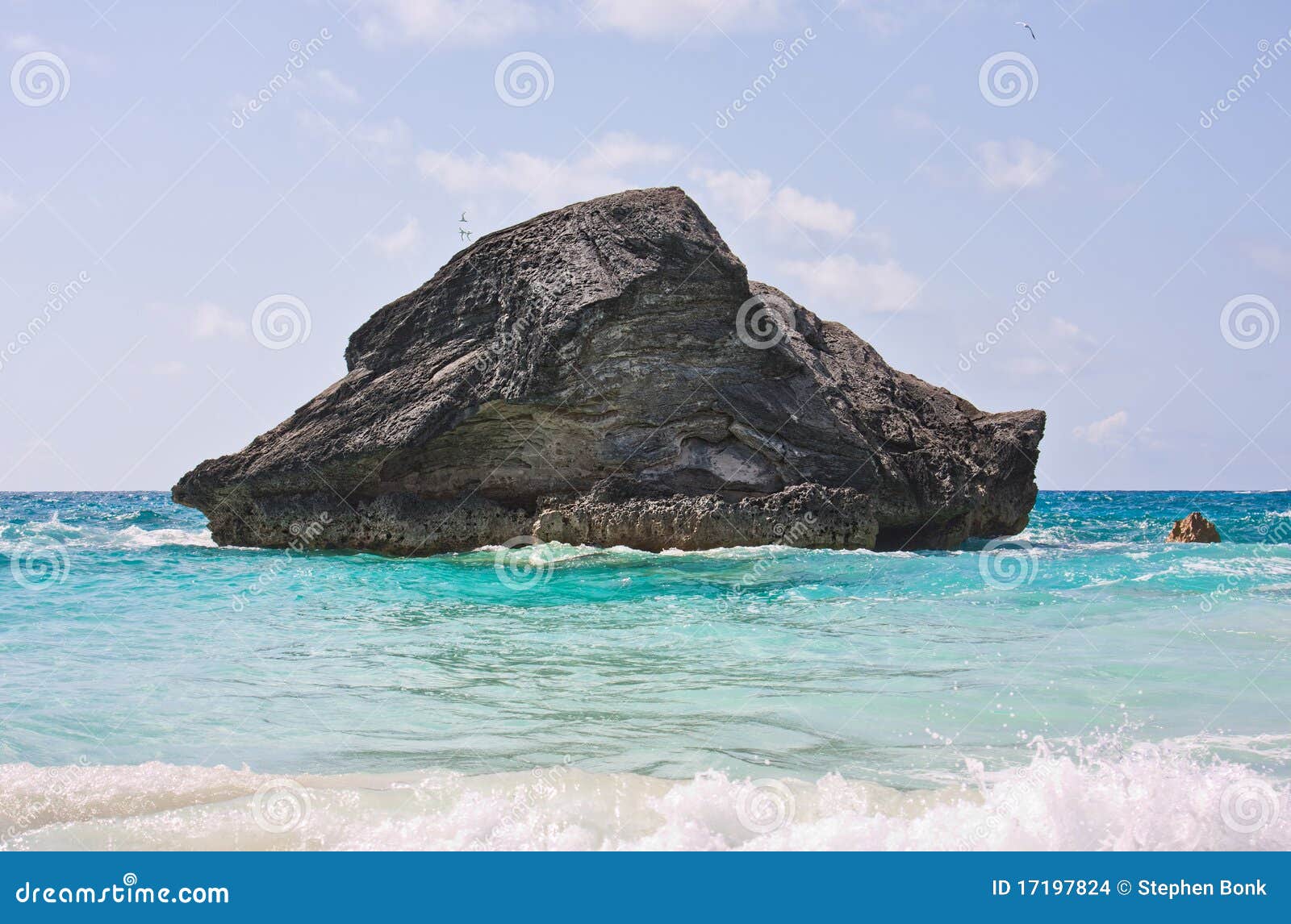 Rock in Ocean stock photo. Image of ocean, tropics, seas - 17197824