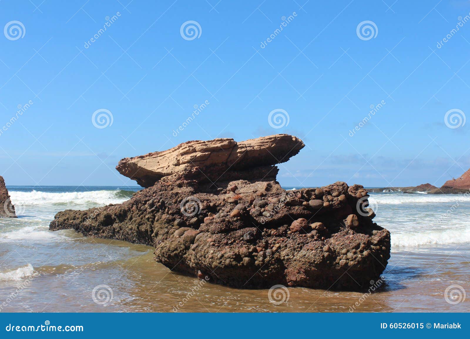 A rock on the ocean. stock image. Image of ocean, travel - 60526015
