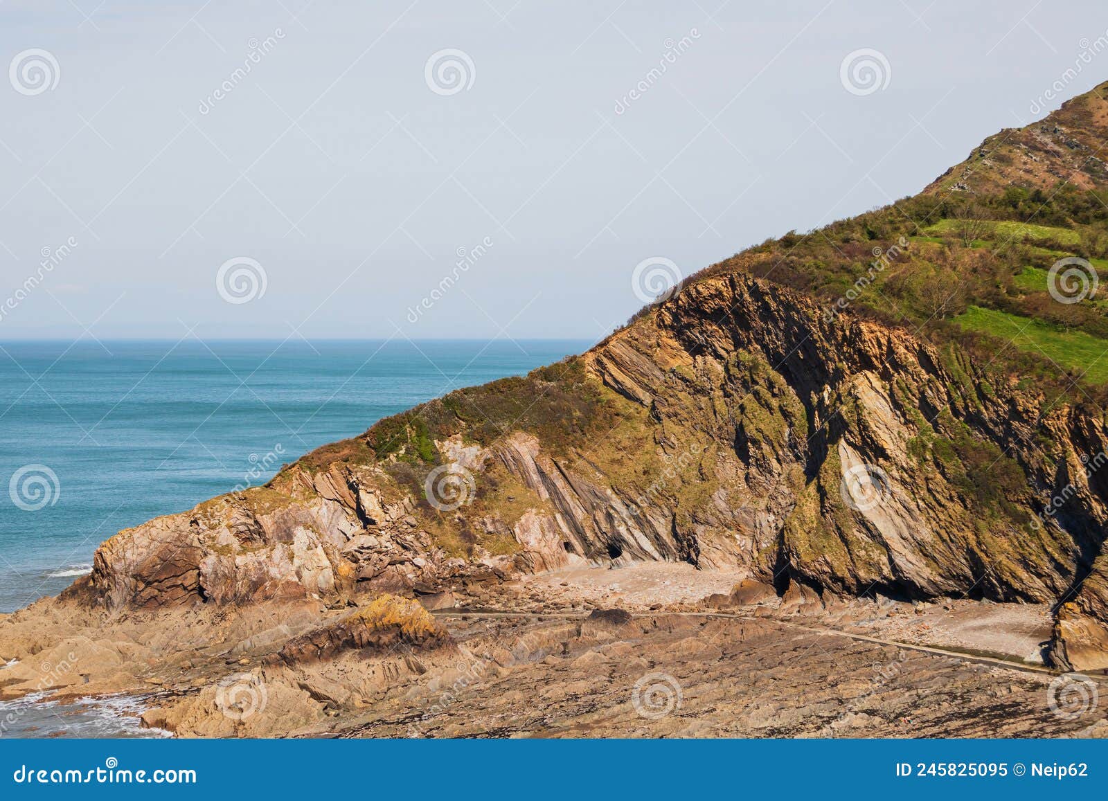 Rock on the Ocean Shore. Rocky Sea Shore Stock Image - Image of ocean ...