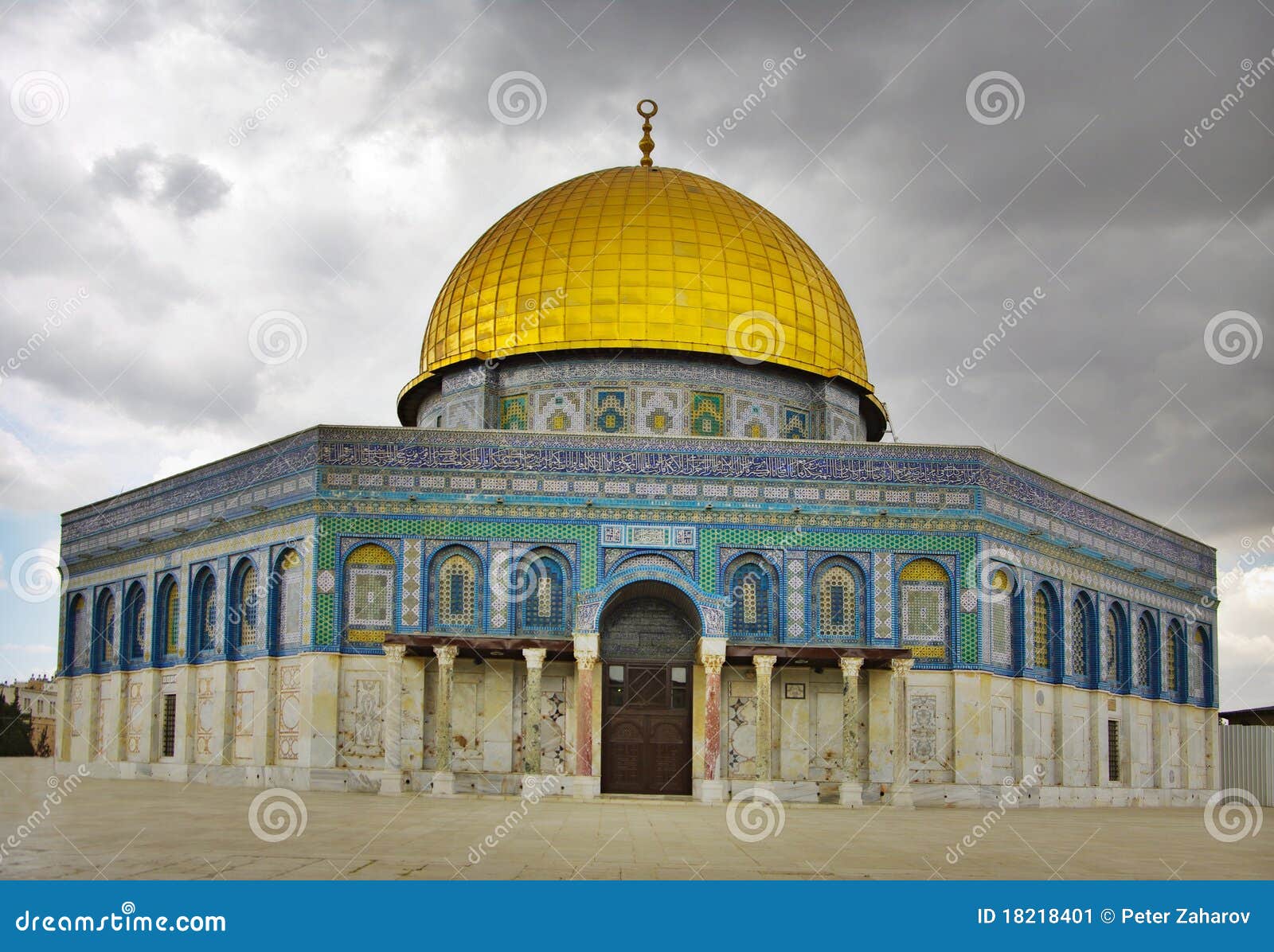 The Rock (Oman) Mosque, Jerusalem, Israel Stock Image - Image of arab ...