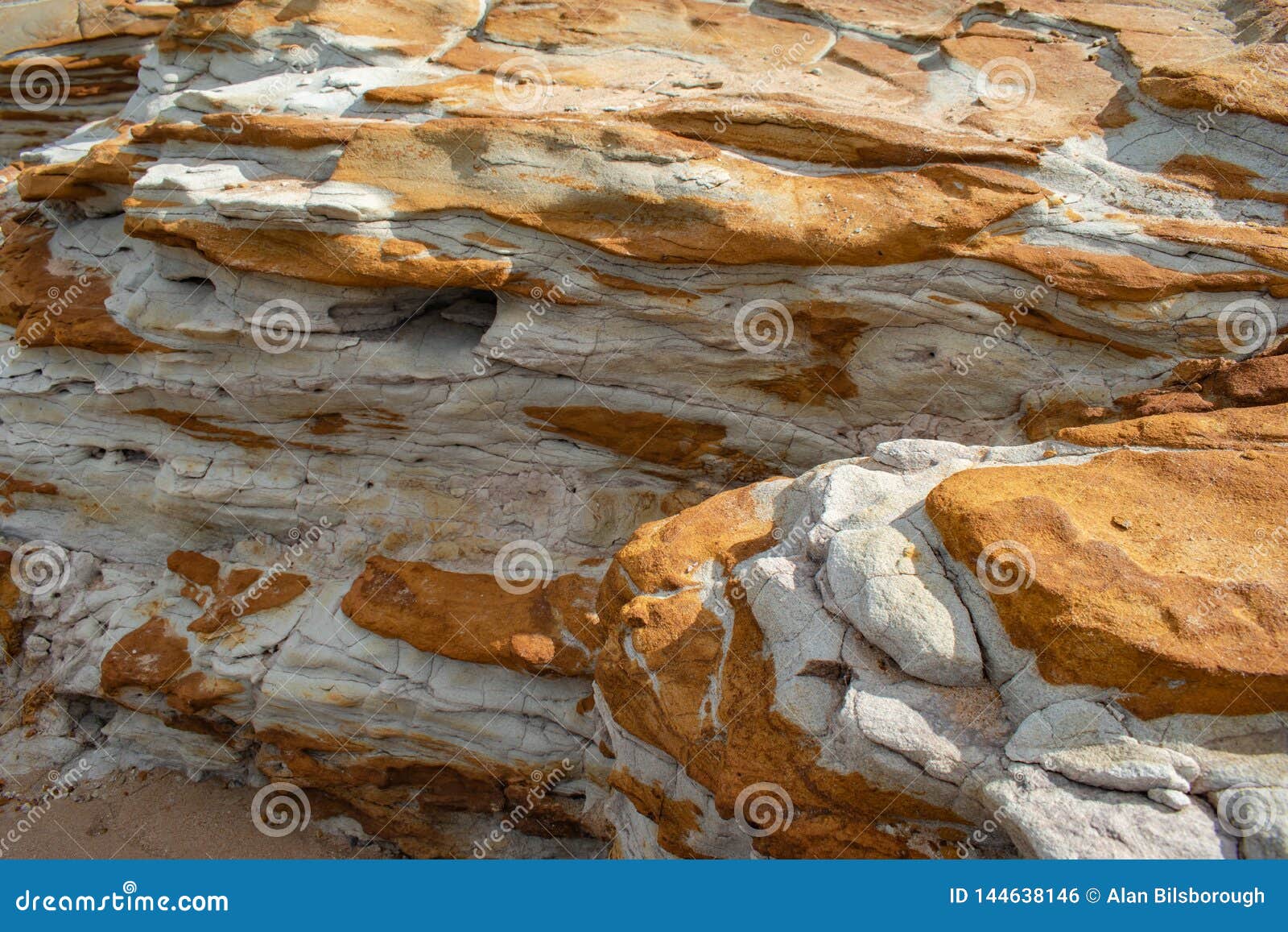 A Rock Outcrop with Interesting Patterns and Colors Stock Photo - Image ...