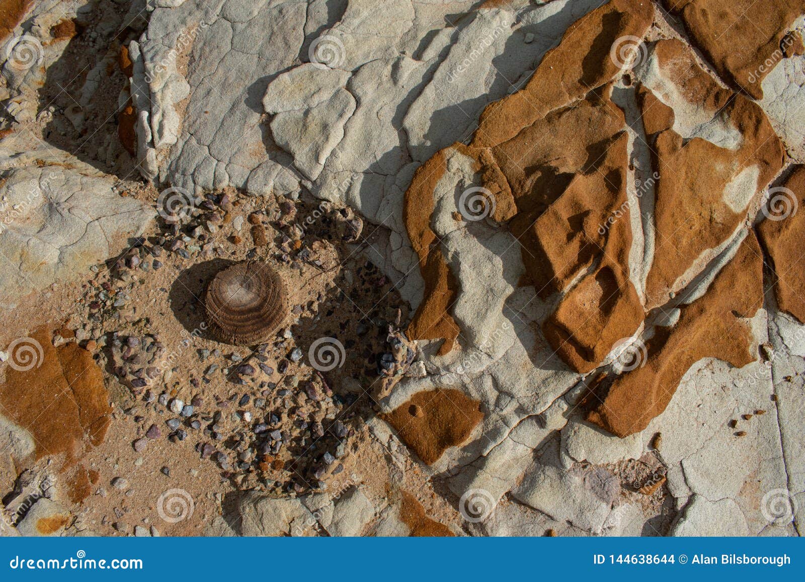 A Rock Outcrop and Old Gate Post with Interesting Patterns and Colors ...