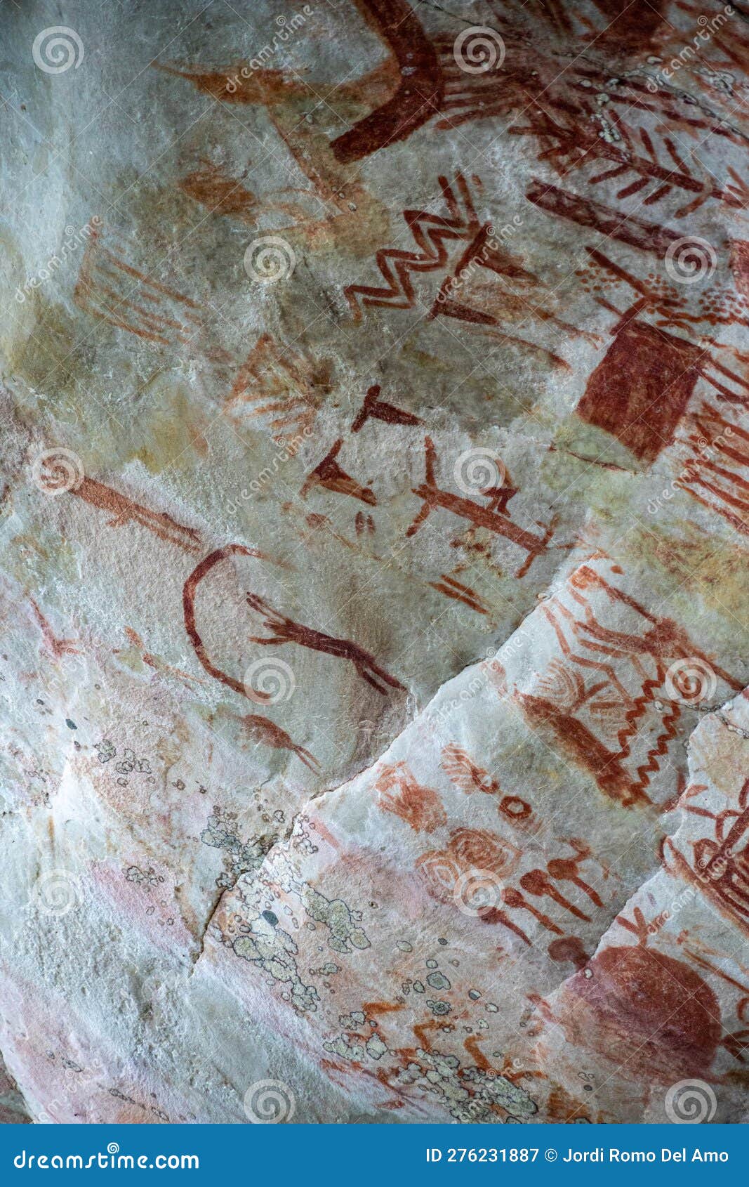 Rock Painting in Cerro Azul in Amazon of Colombia Stock Image - Image ...