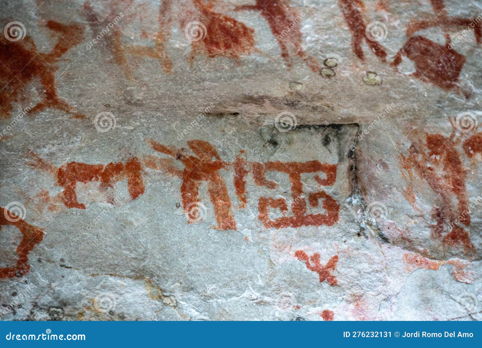 Rock Painting in Cerro Azul in Amazon of Colombia Stock Image - Image ...