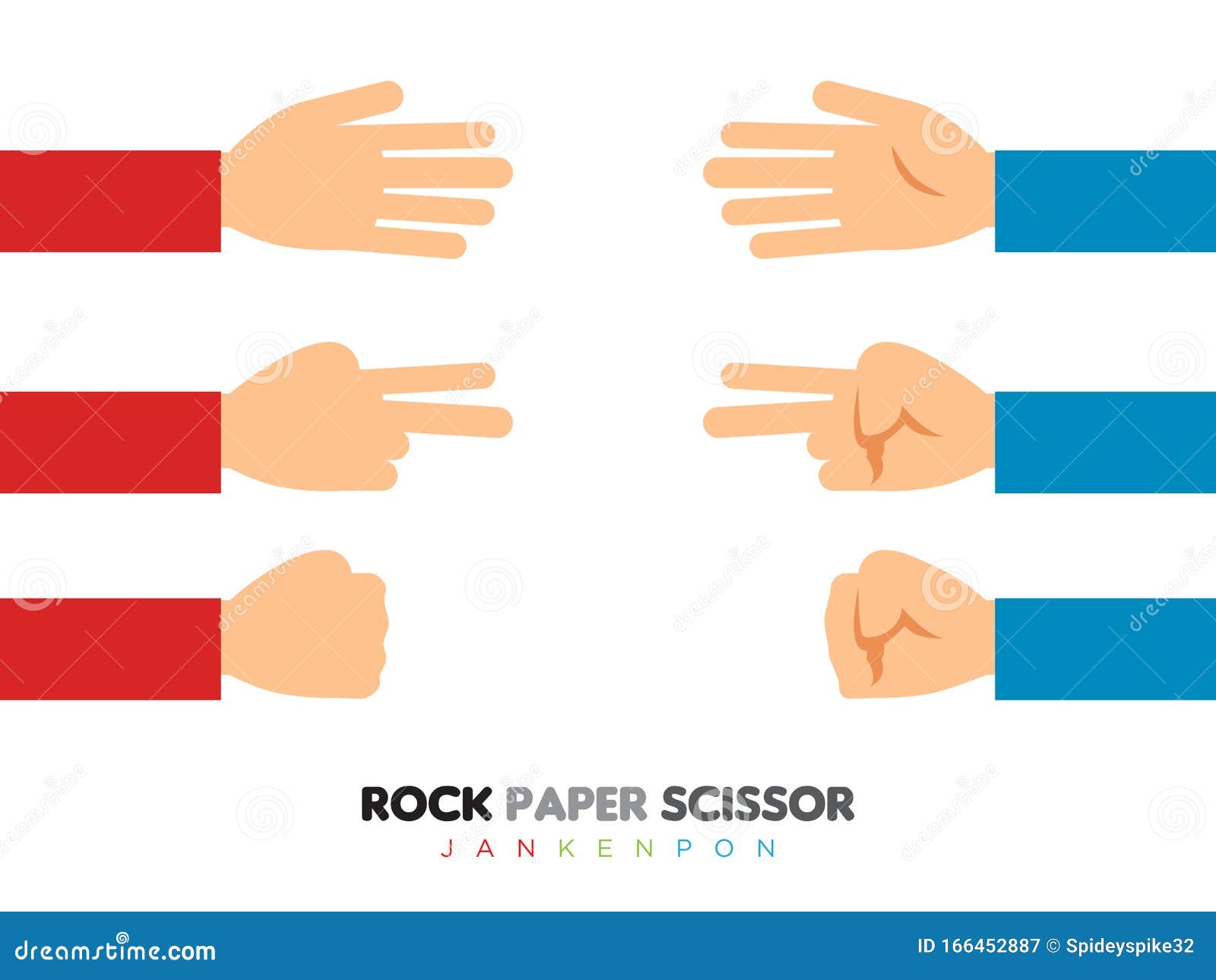 Rock Paper Scissor Element. Vector Illustration Stock Illustration ...