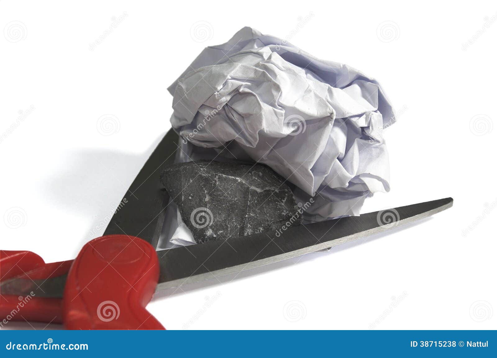 Rock Paper Scissor stock photo. Image of office, white - 38715238