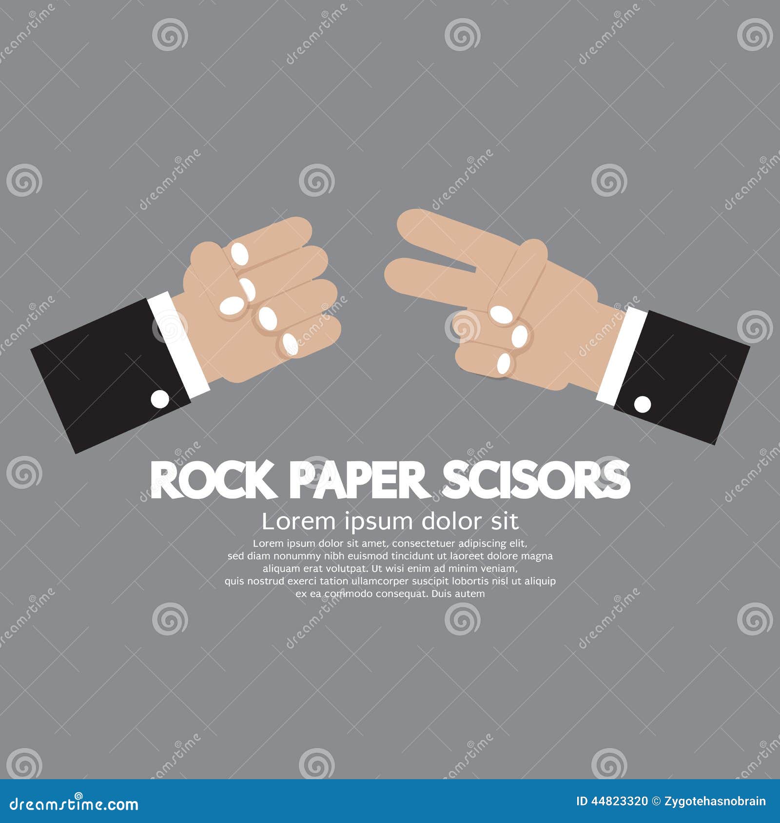 Rock Paper Scissors Hand Game Stock Vector - Illustration of success ...