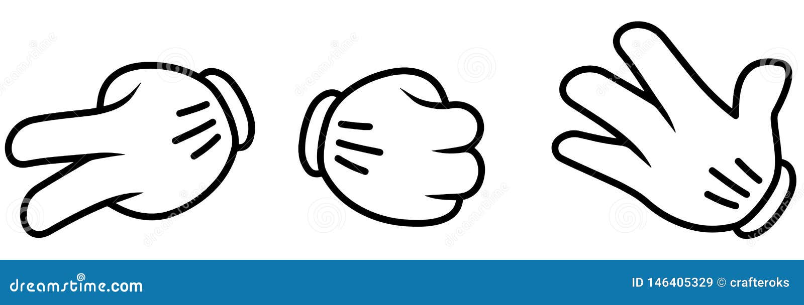 Rock Paper Scissors Hand Gesture Illustration by Crafteroks Stock ...