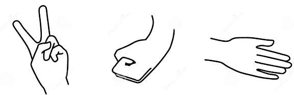 Rock Paper Scissors Hand Gesture Illustration by Crafteroks Stock ...