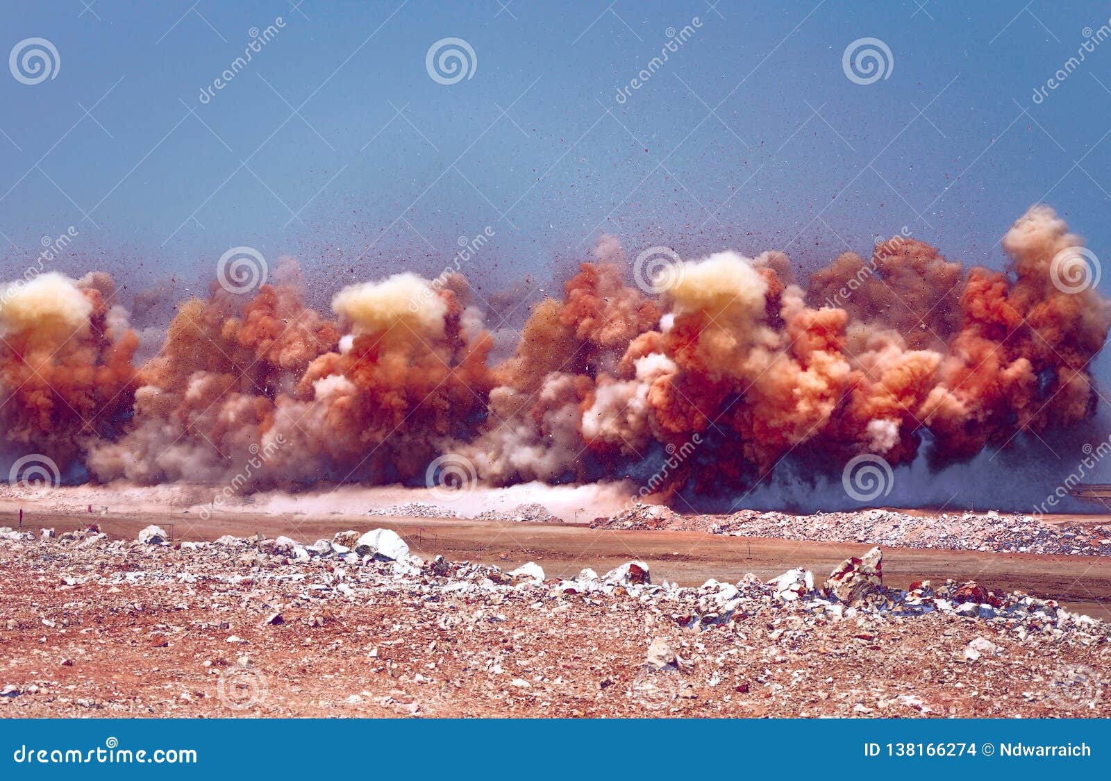 Rock Particles and Dust Clouds Stock Photo - Image of explosion, burst ...