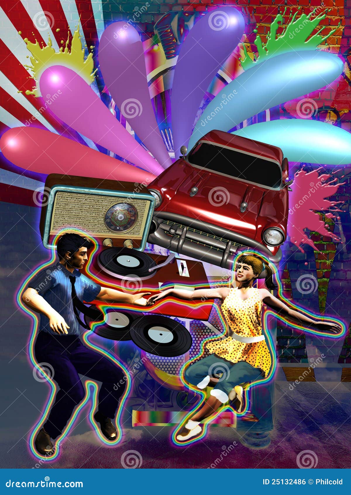 Rock party stock illustration. Illustration of electric - 25132486