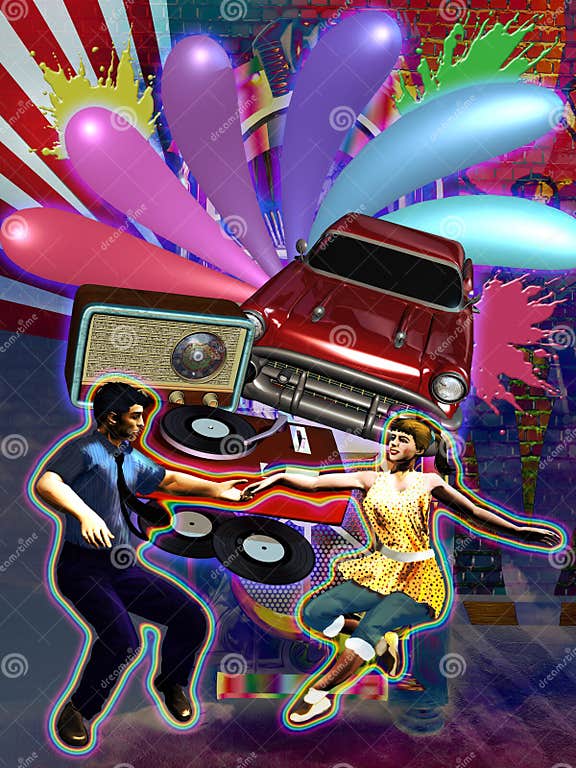 Rock party stock illustration. Illustration of electric - 25132486