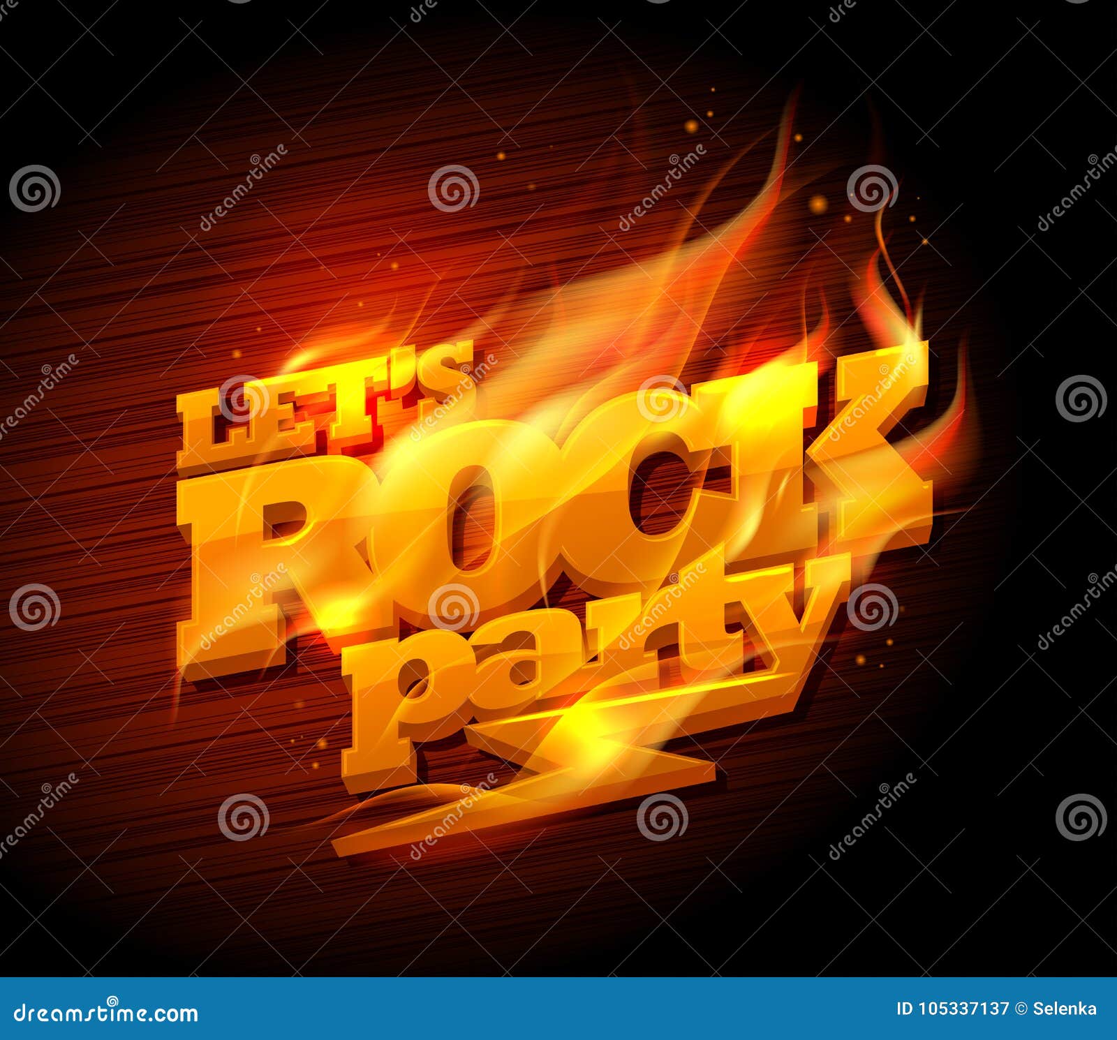 Rock party logo design stock vector. Illustration of advertising ...