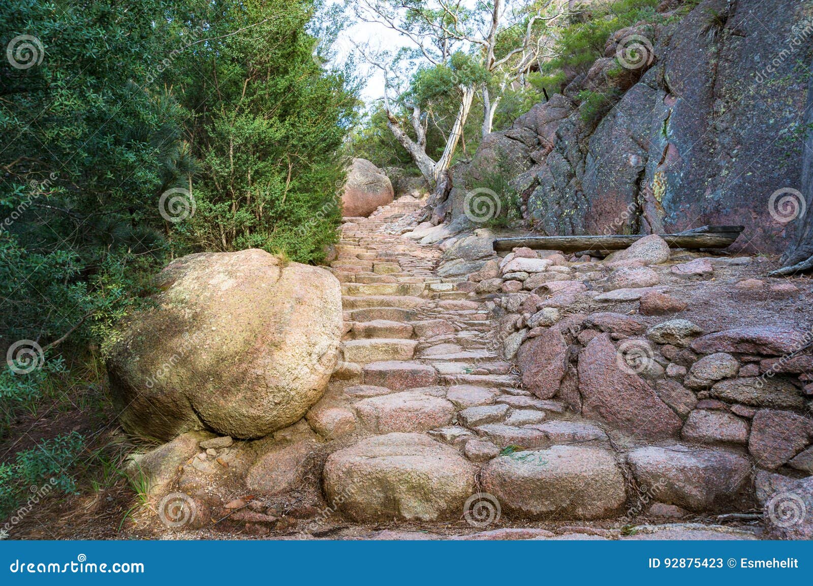 Rock path, walkway stairs stock image. Image of hiking - 92875423