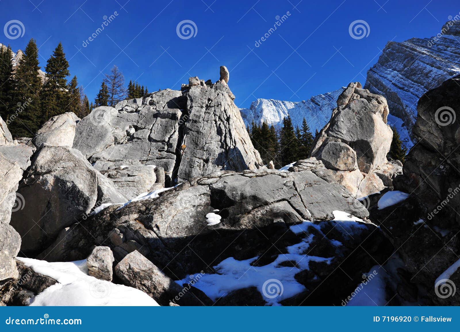 Rock piles and mountains stock photo. Image of hiking - 7196920