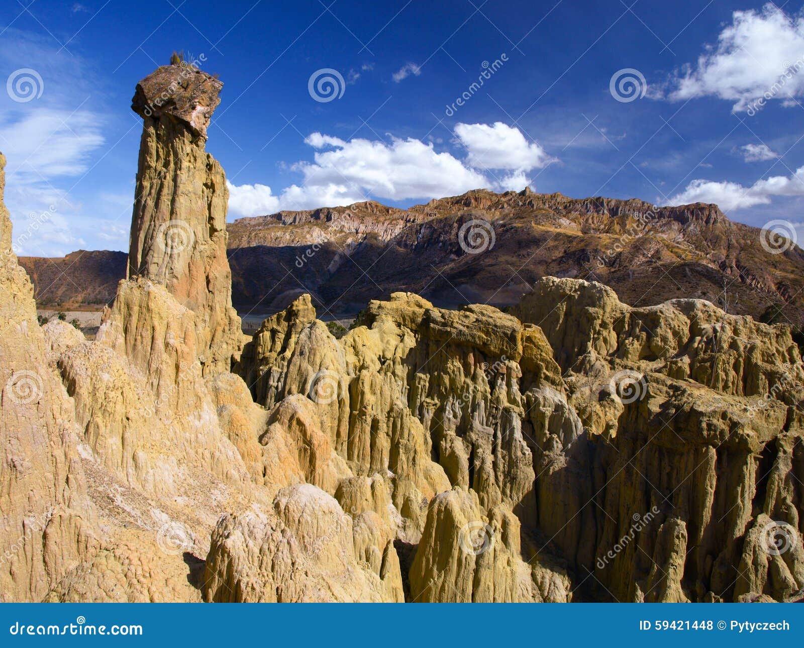 Rock Pillar Formations in Moon Valley Stock Photo - Image of mountain ...