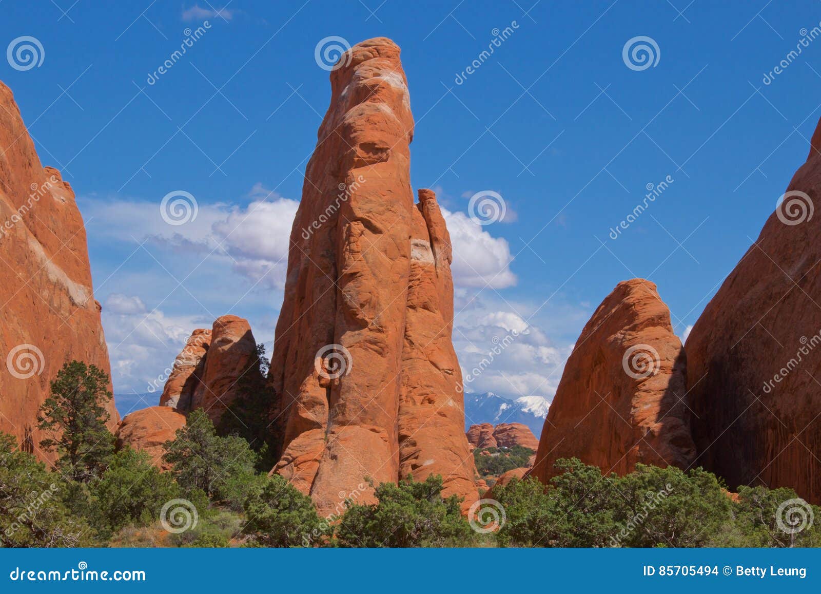 Rock Pinnacle in Arches National Park, Utah Stock Photo - Image of ...