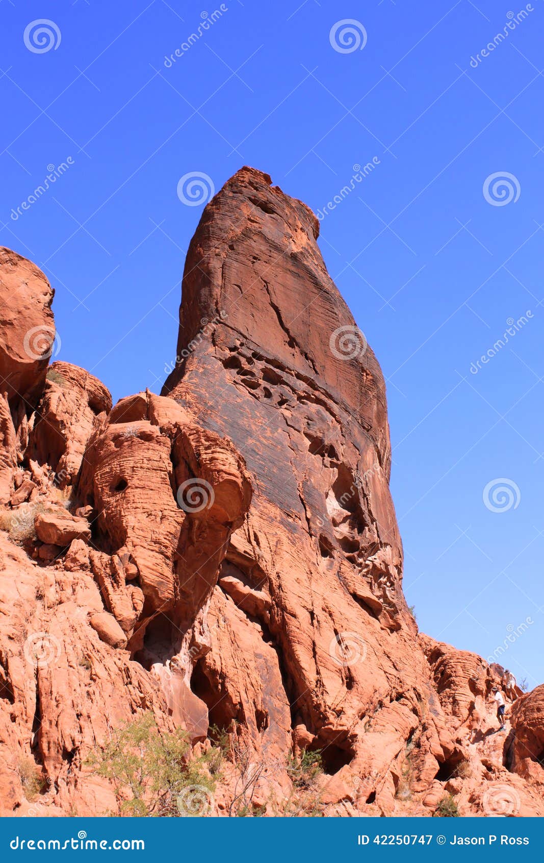 Rock Pinnacle Valley of Fire Stock Image - Image of formation ...