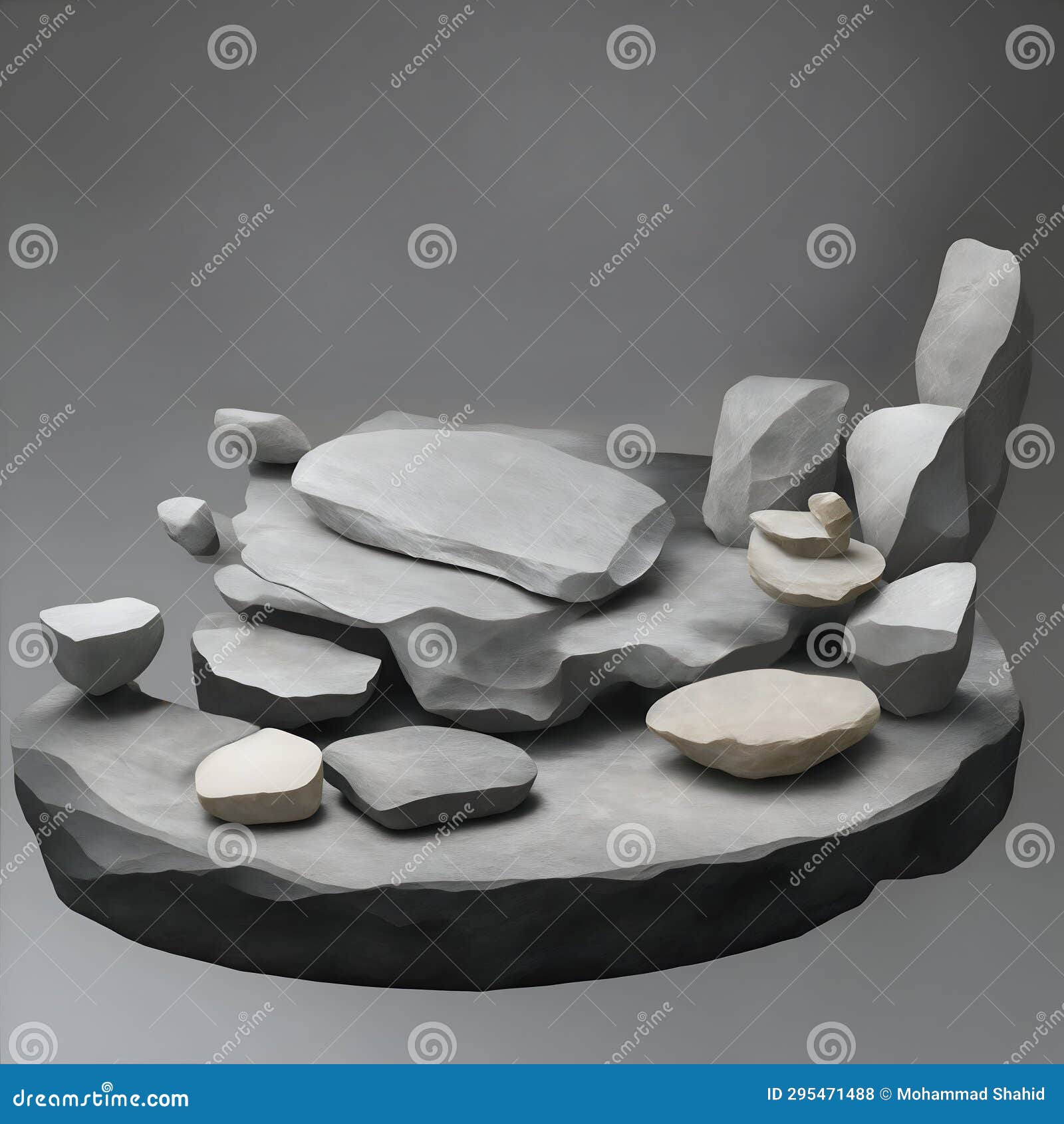 Rock Platform Podium Product Presentation Background Ai Generated Stock ...