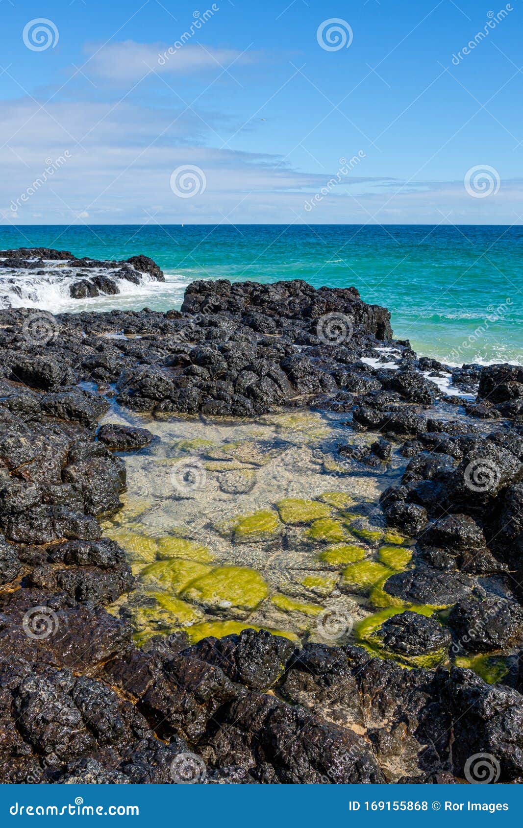 Rock Pool of Basalt in Bunbury, Western Australia, Australia Stock ...