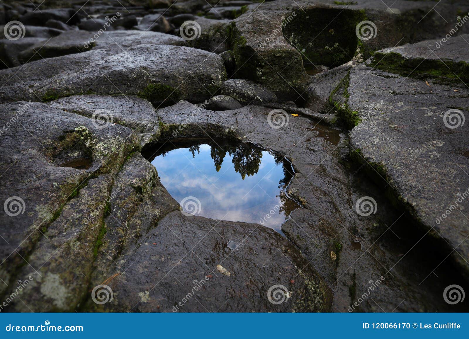 Rock pool reflection stock photo. Image of outside, landscape - 120066170