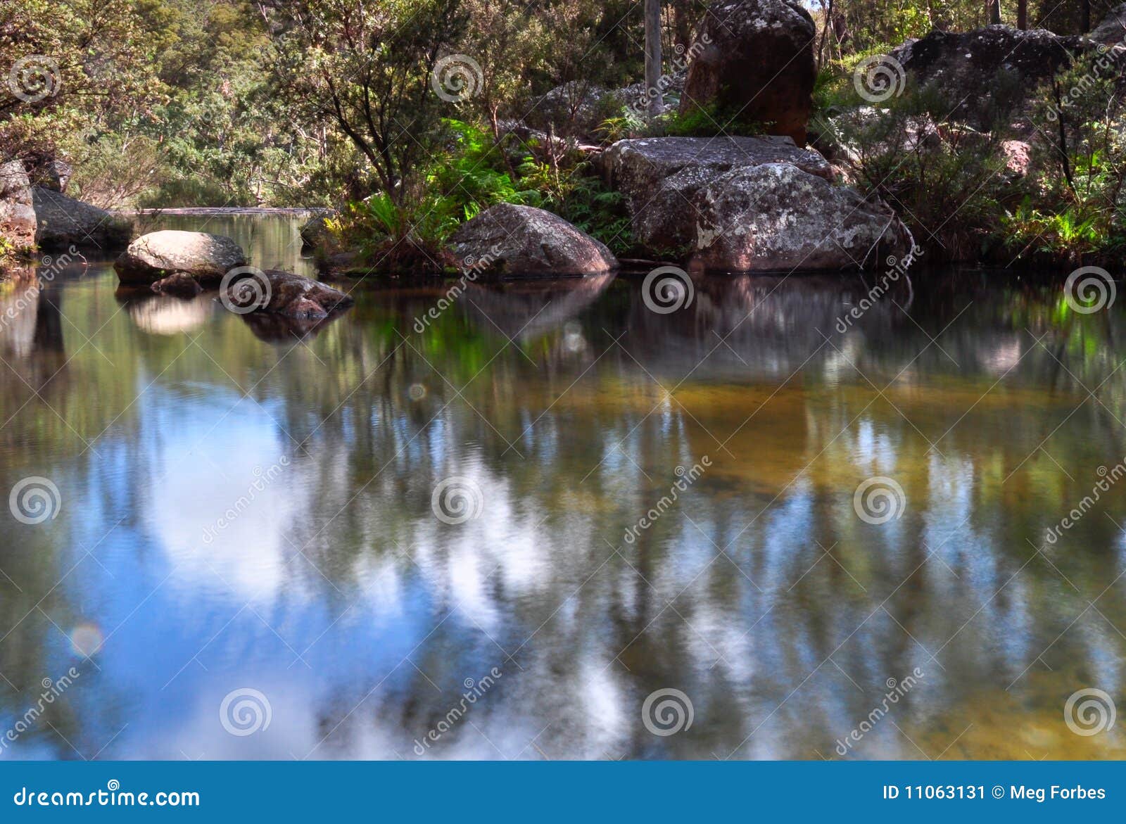 Rock pool reflections stock image. Image of national - 11063131