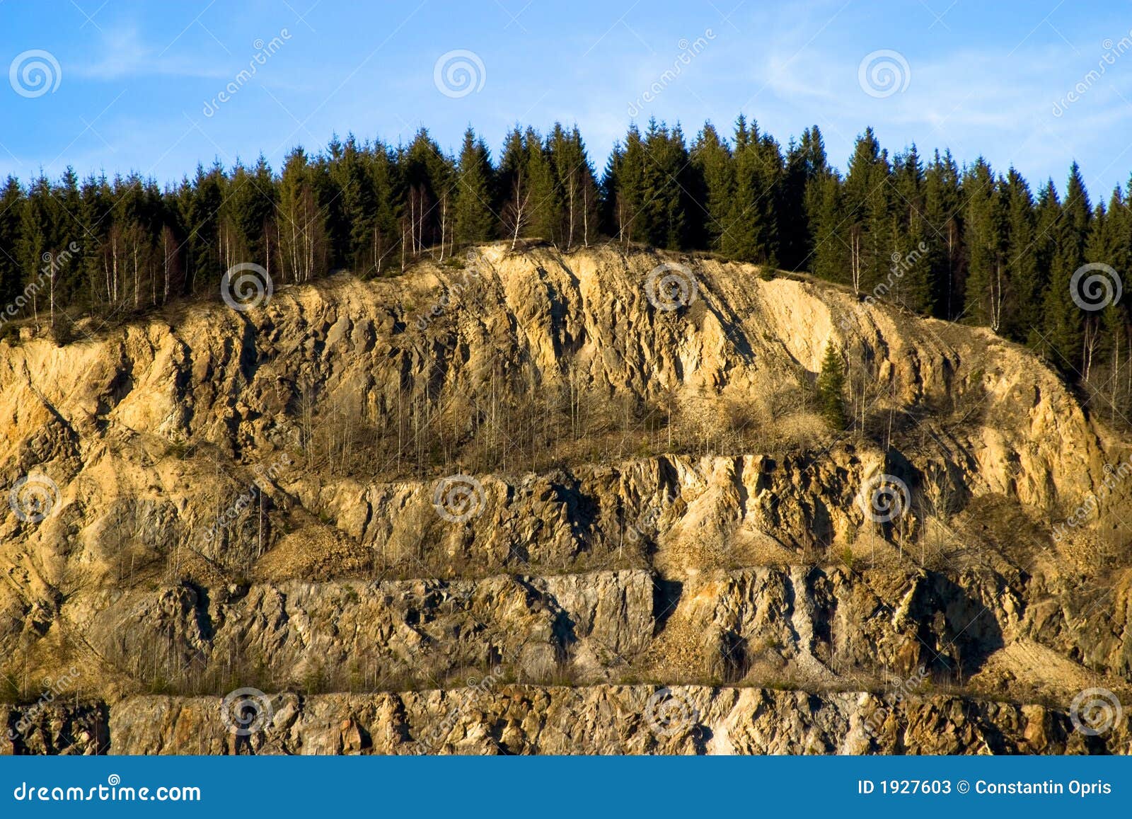 Red Rock Quarry Gravel Pit With Cliff Royalty-Free Stock Image ...