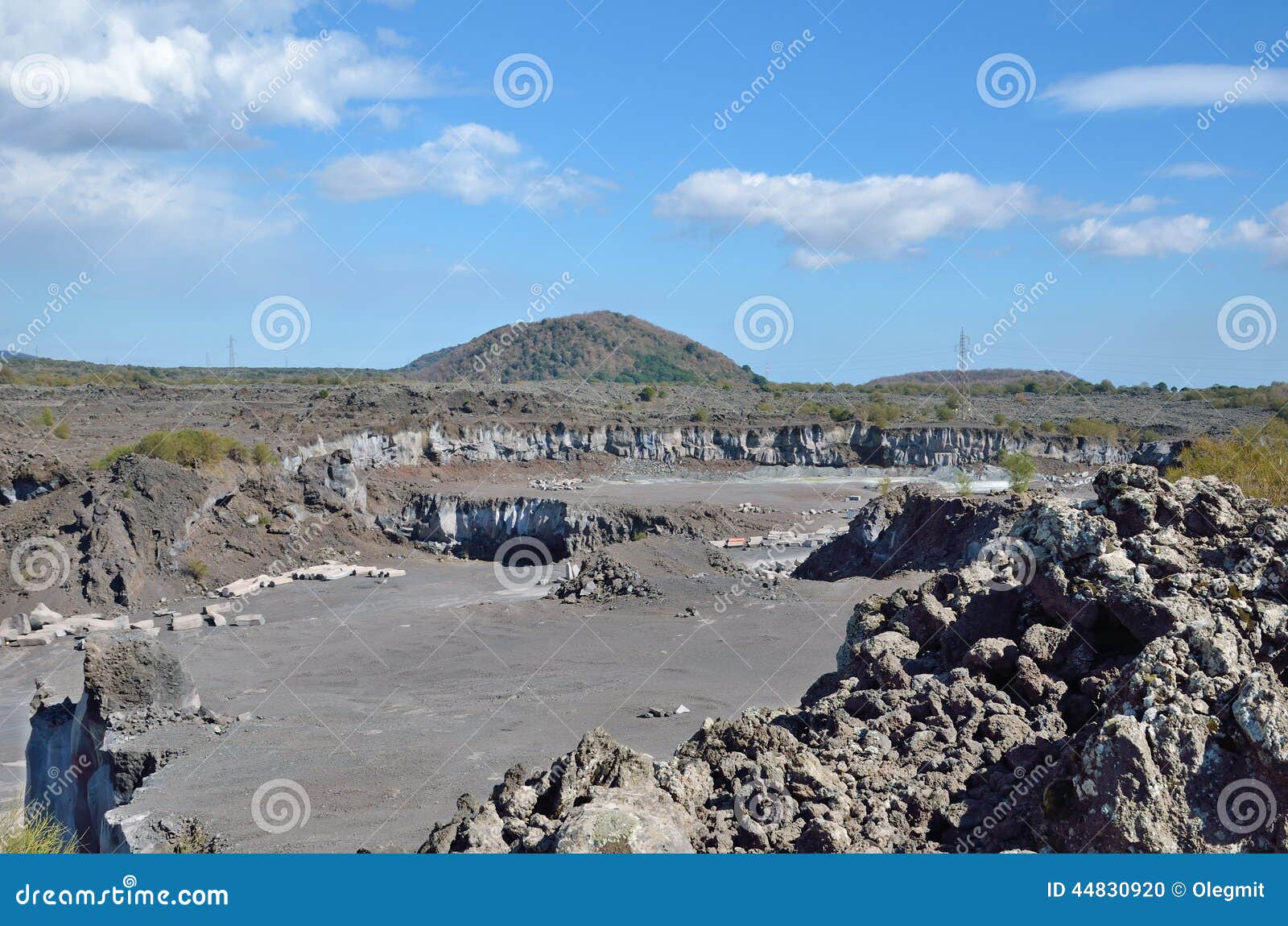 Rock Quarry on the Mountain Slope Stock Photo - Image of italian ...